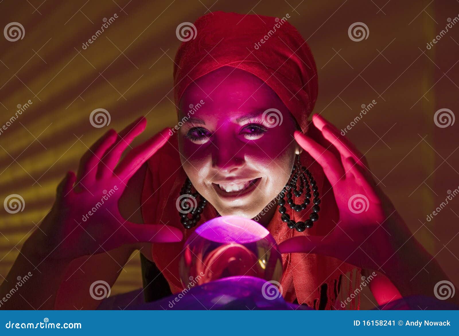 Happy fortune teller stock image. Image of coloured, intense - 16158241