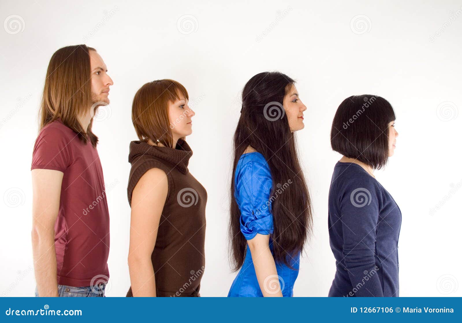 Happy four friends stock photo. Image of asian, joyful - 12667106