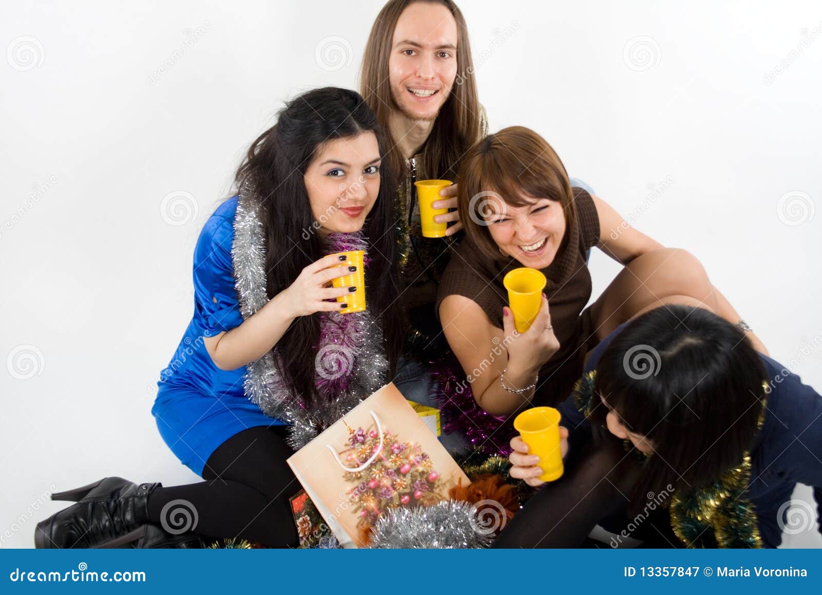 Happy four friends stock image. Image of celebrate, caucasian - 13357847