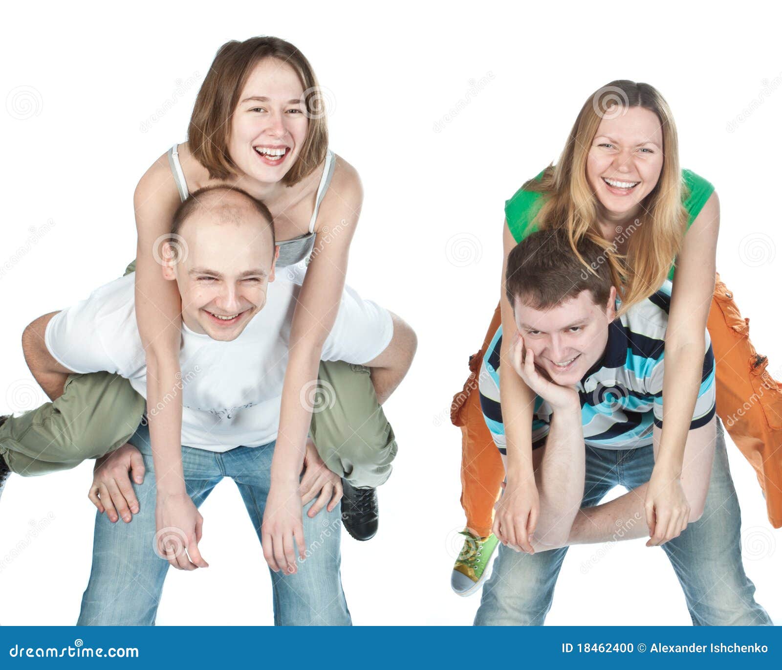 Happy four friends. stock photo. Image of company, handsome - 18462400