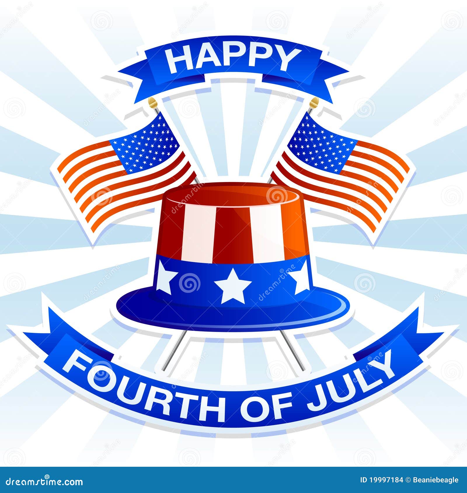 Happy Fourth of July Poster Stock Vector - Illustration of fourth ...