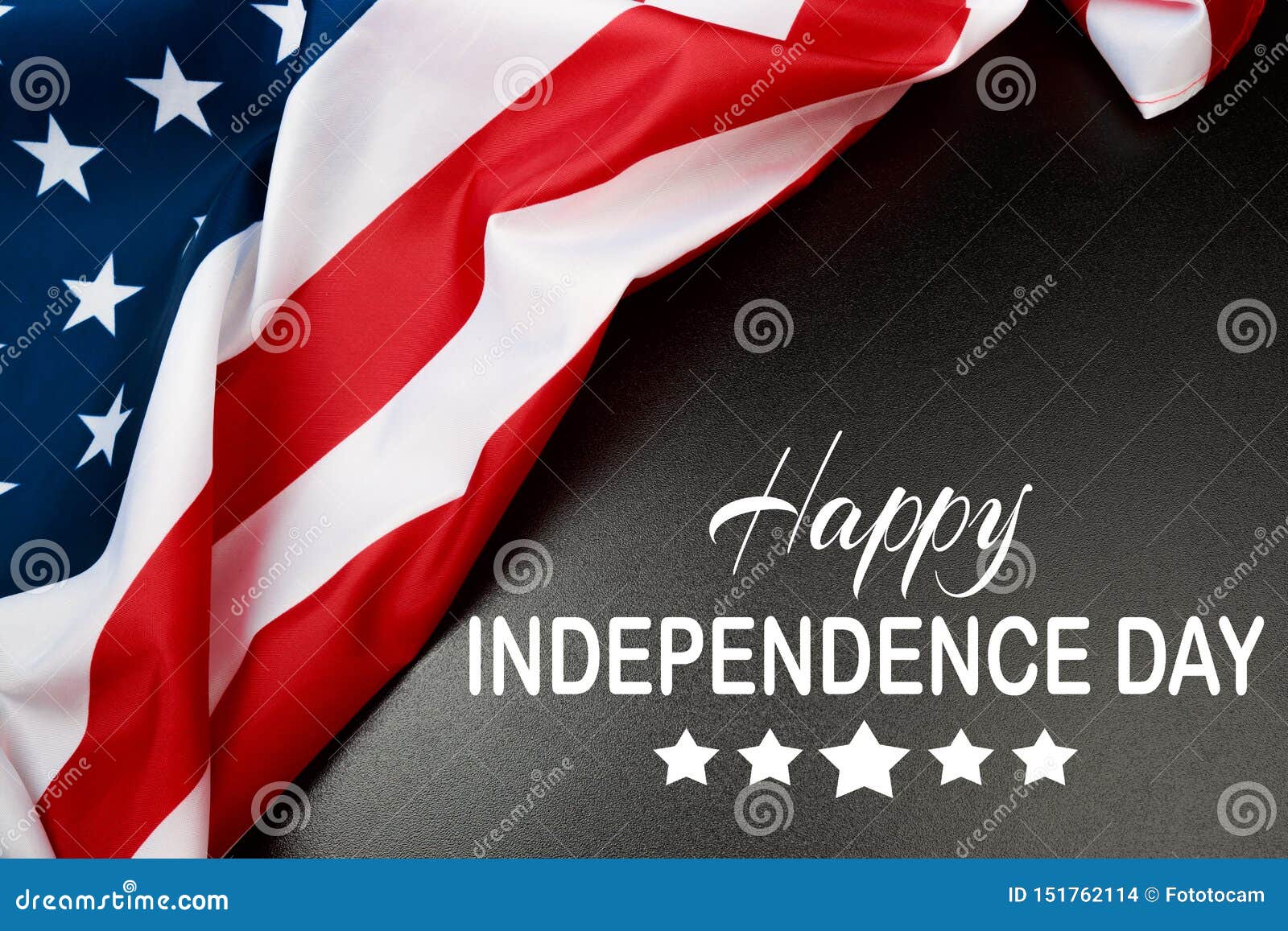 Happy Fourth of July USA Flag - Image Stock Photo - Image of america ...