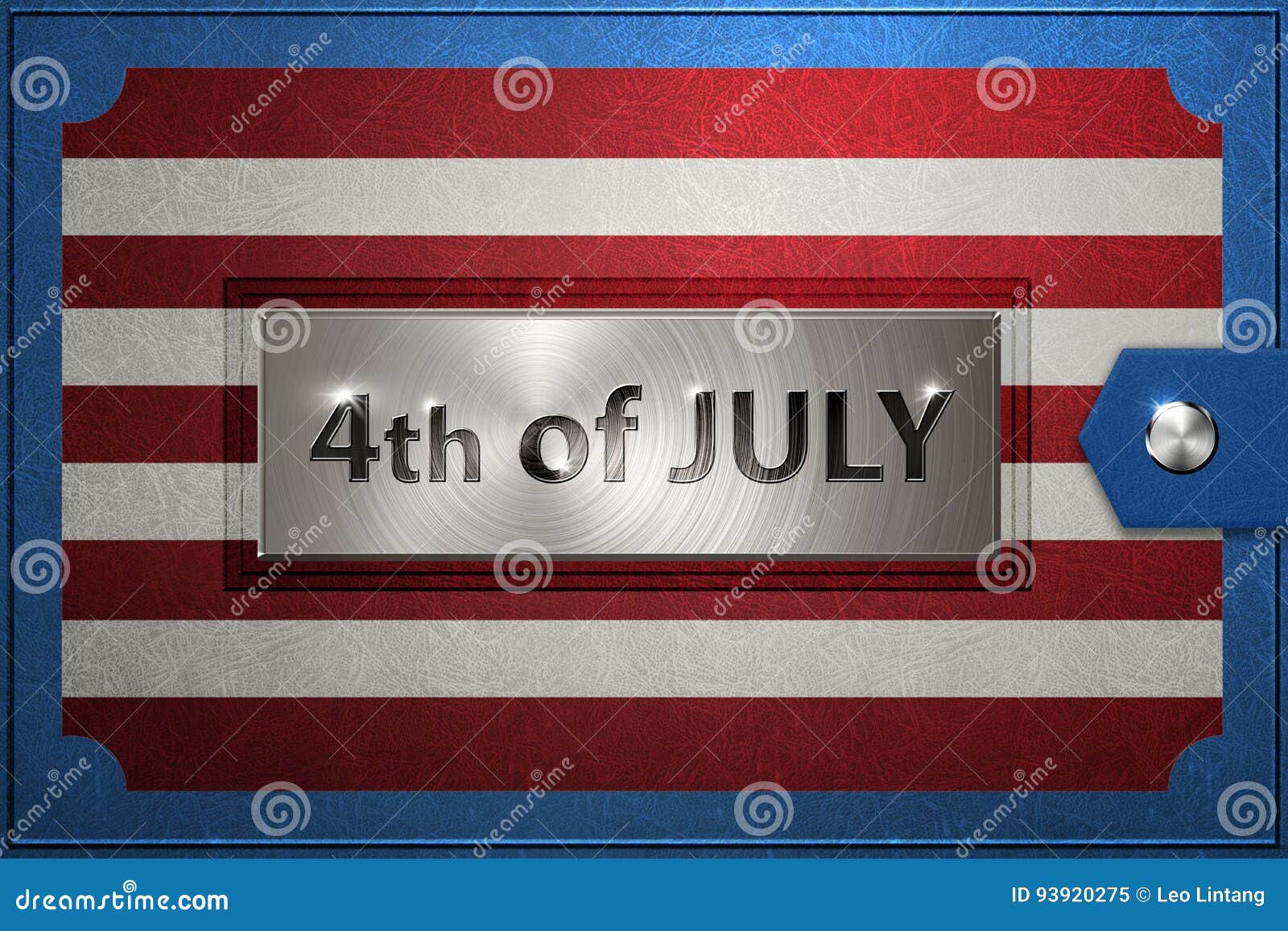 Happy Fourth 4th of July Message with American Flag Stock Image - Image ...