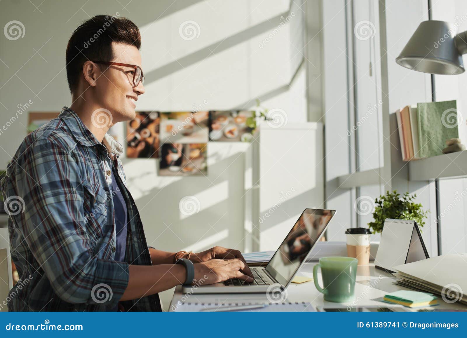 Happy freelancer stock image. Image of happy, vietnamese - 61389741