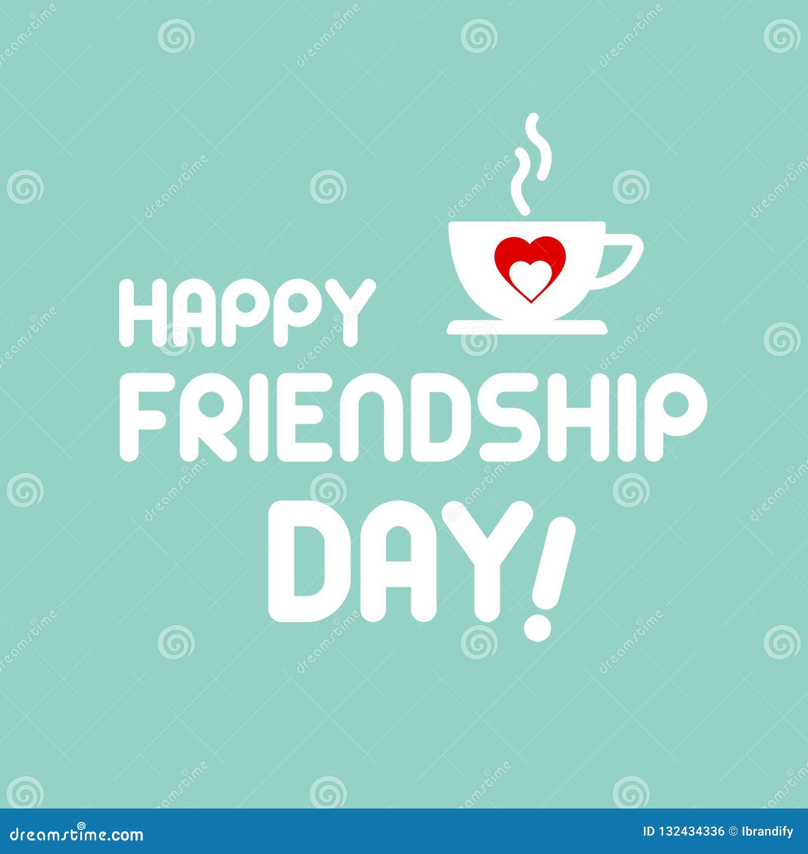 Happy Freindship Day Design with Typography Vector Stock Vector ...