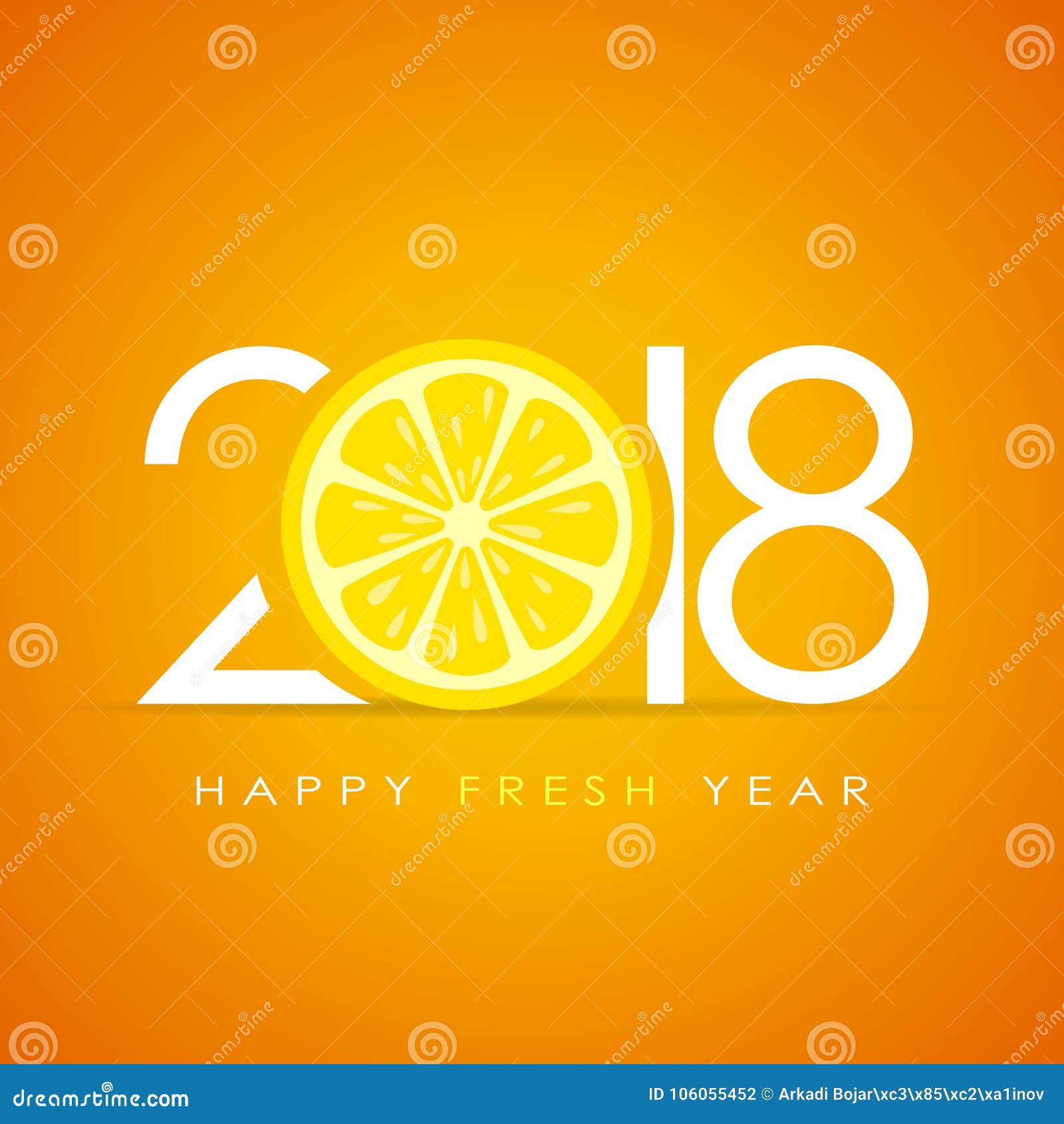 Happy Fresh New Year Greeting Card Stock Vector - Illustration of ...