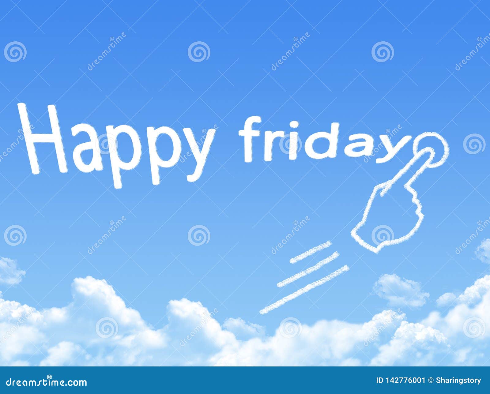 Happy Friday Message Cloud Shape Stock Illustration - Illustration of ...