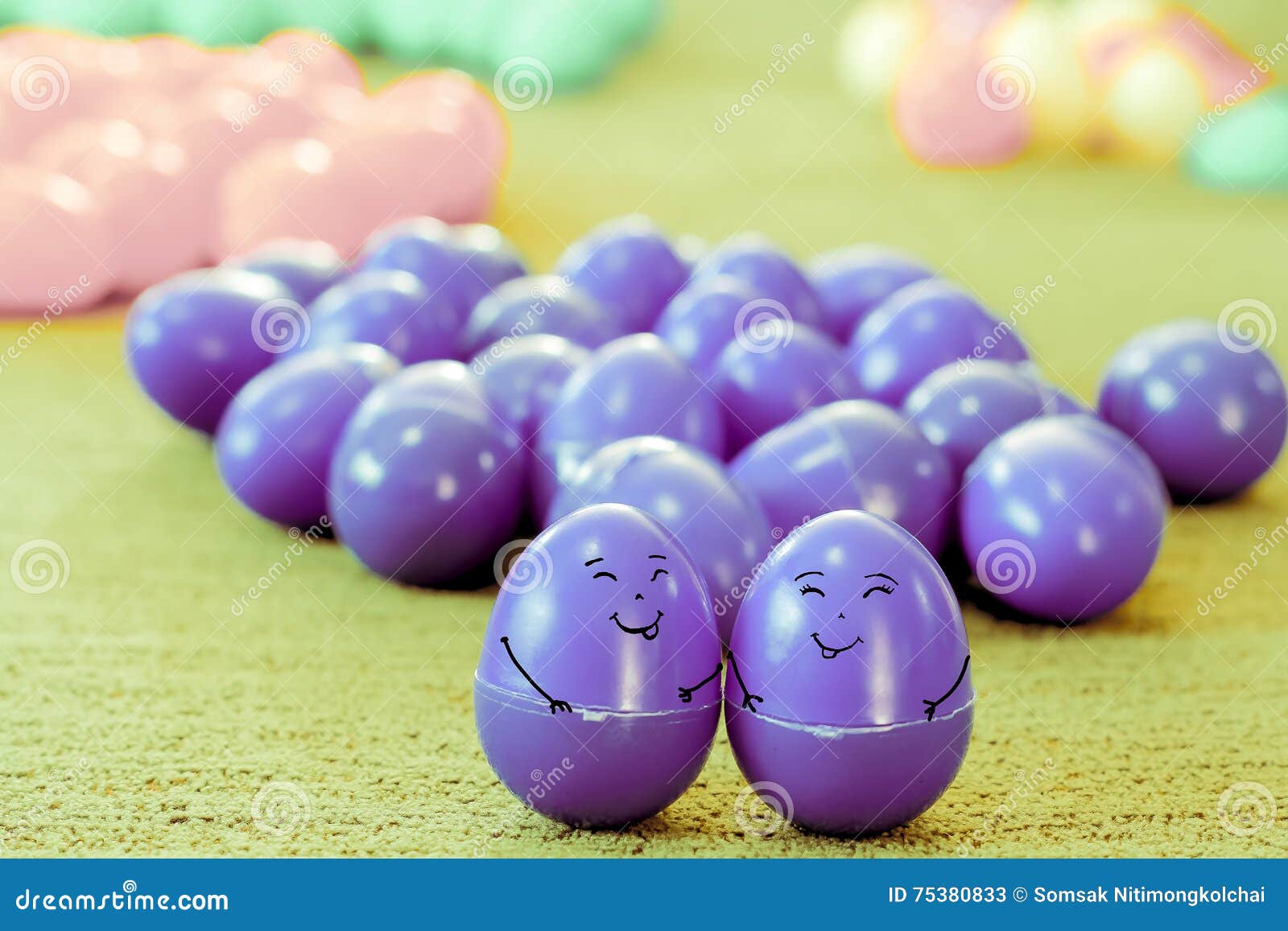 Happy Friend with Painted Smiley Stock Image - Image of love, paint ...