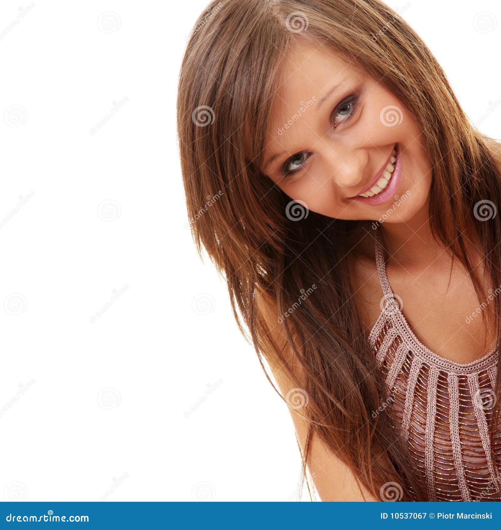 Happy and Friendly Young Lady Stock Image - Image of elegance, elegant ...