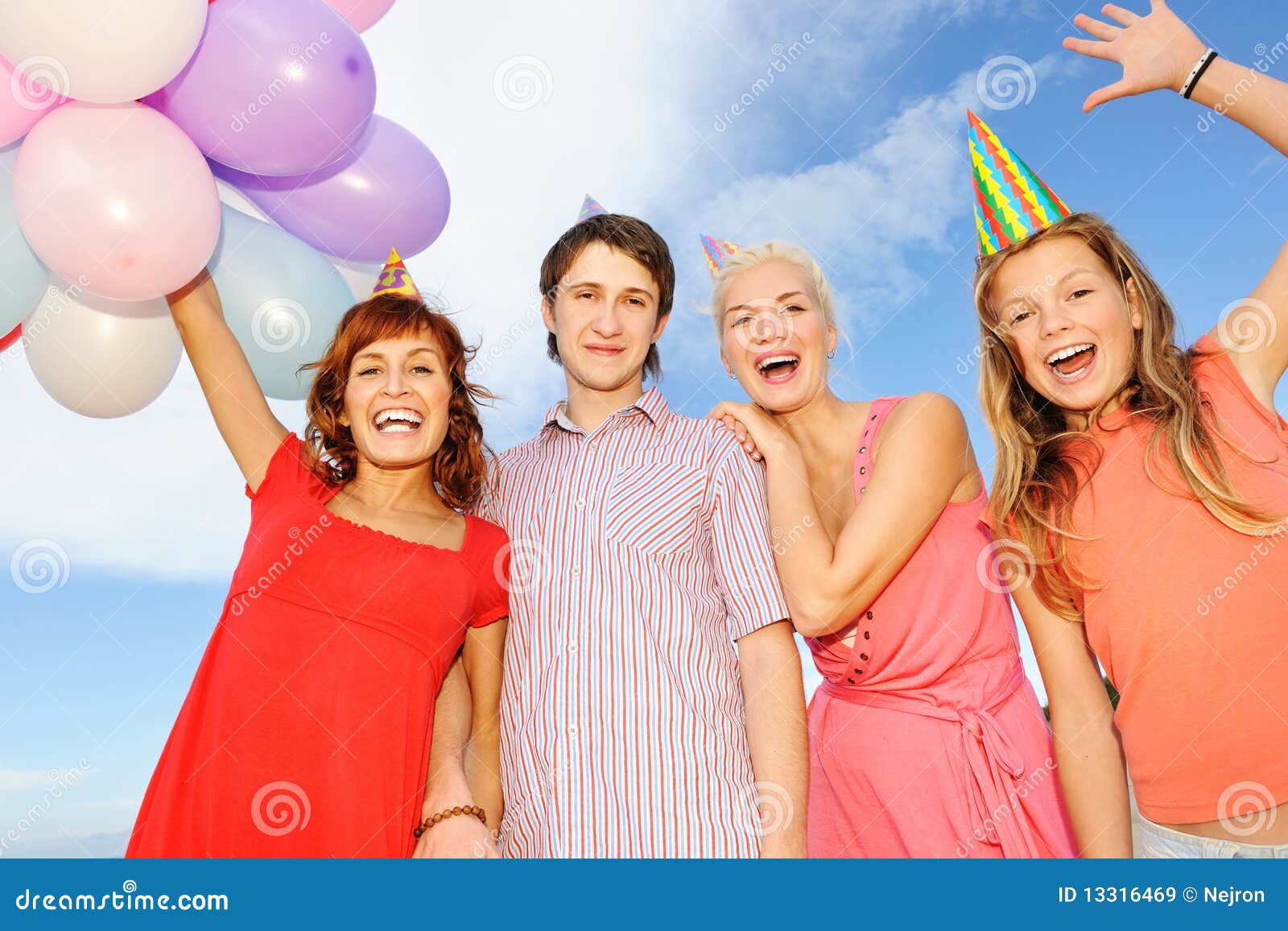 Happy friends stock image. Image of laughing, colorful - 13316469
