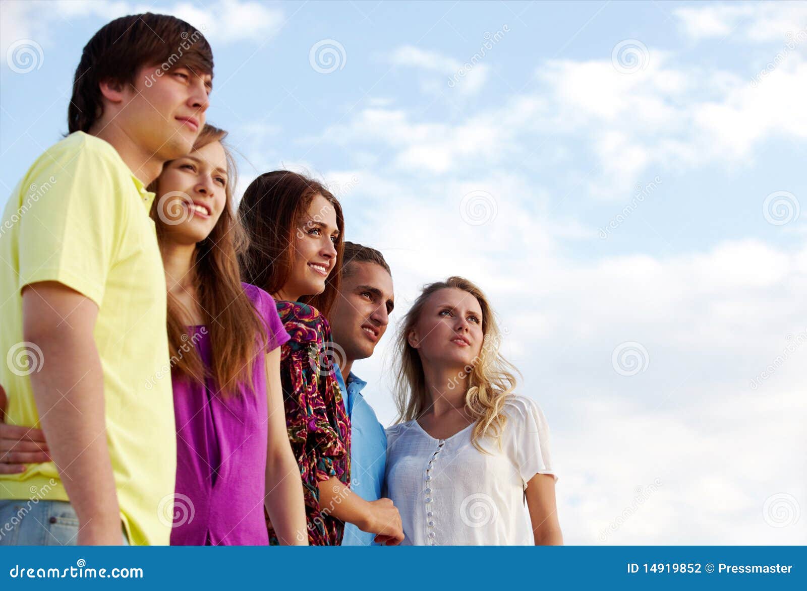 Happy friends stock photo. Image of healthy, female, male - 14919852