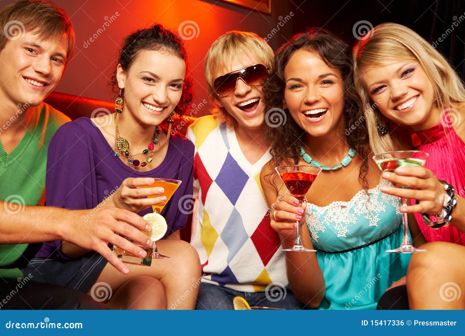 Happy friends stock photo. Image of glad, happy, club - 15417336