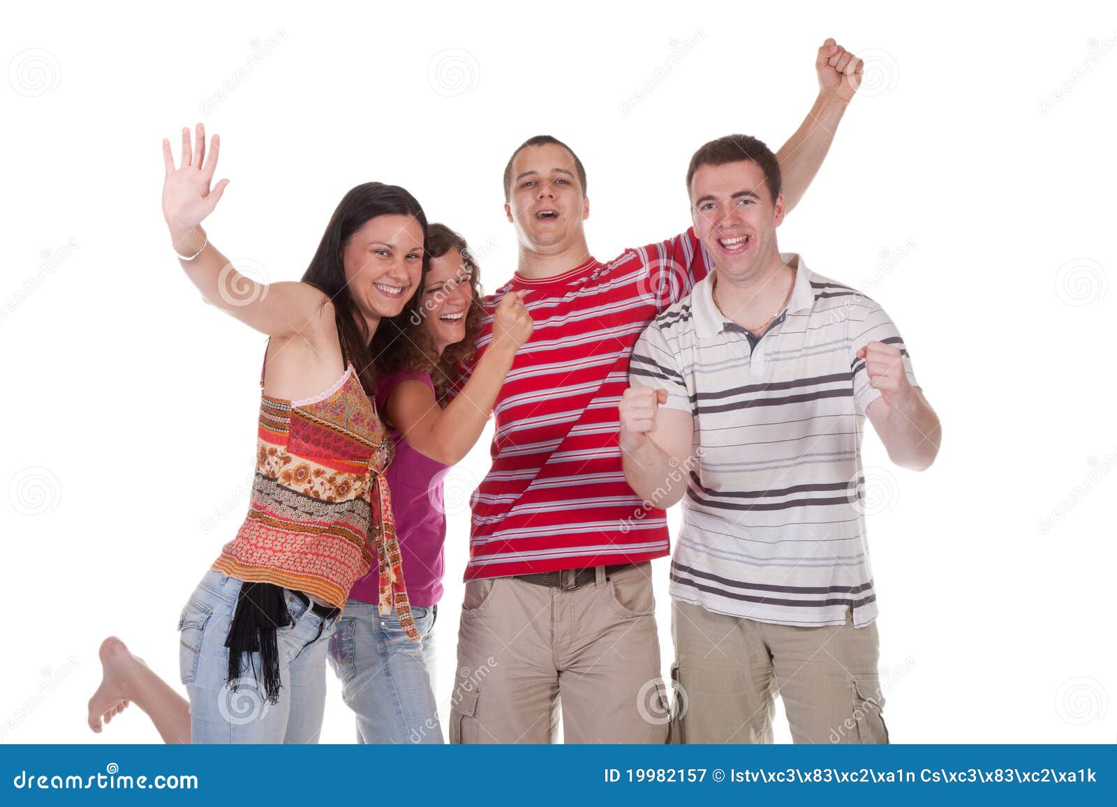 Happy friends stock image. Image of beauty, friend, four - 19982157