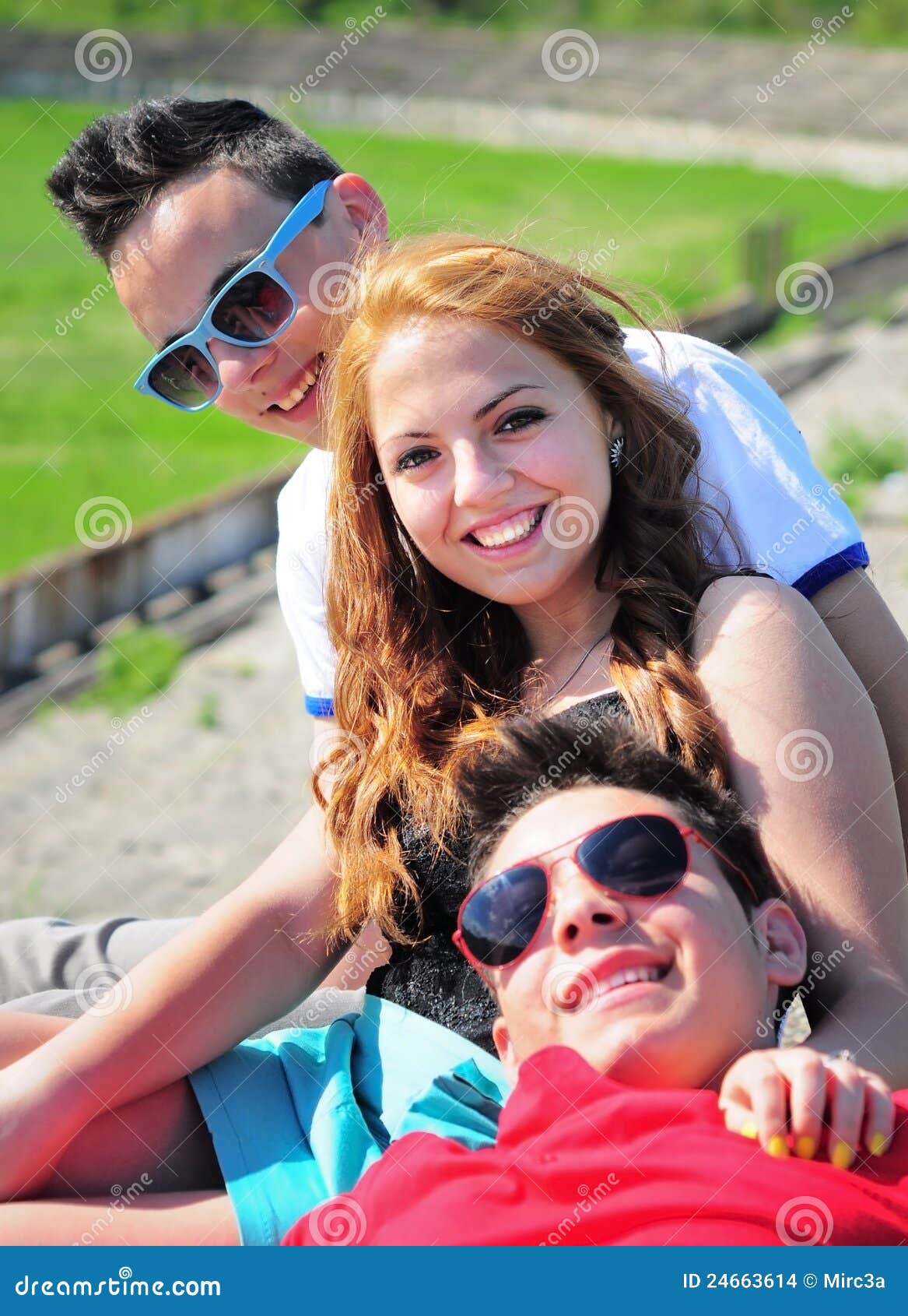 Happy friends stock photo. Image of caucasian, pretty - 24663614