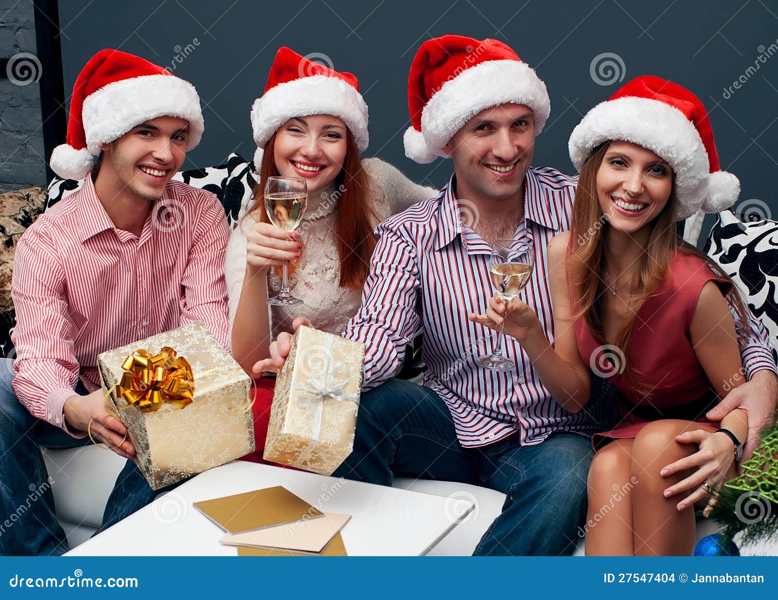 Happy friends stock photo. Image of family, present, caucasian - 27547404