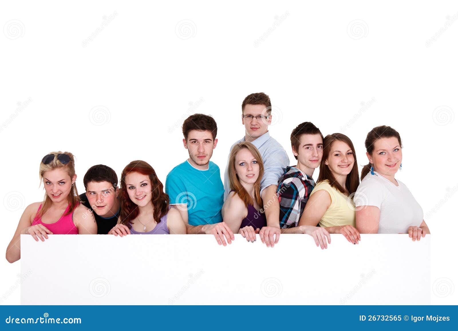 Happy friends and banner stock image. Image of girls - 26732565