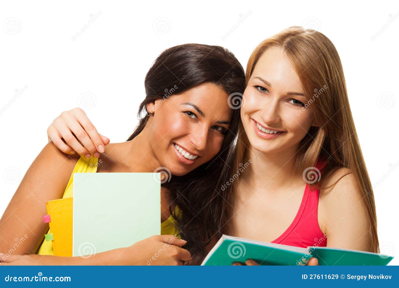 Happy friends with books stock image. Image of happy - 27611629