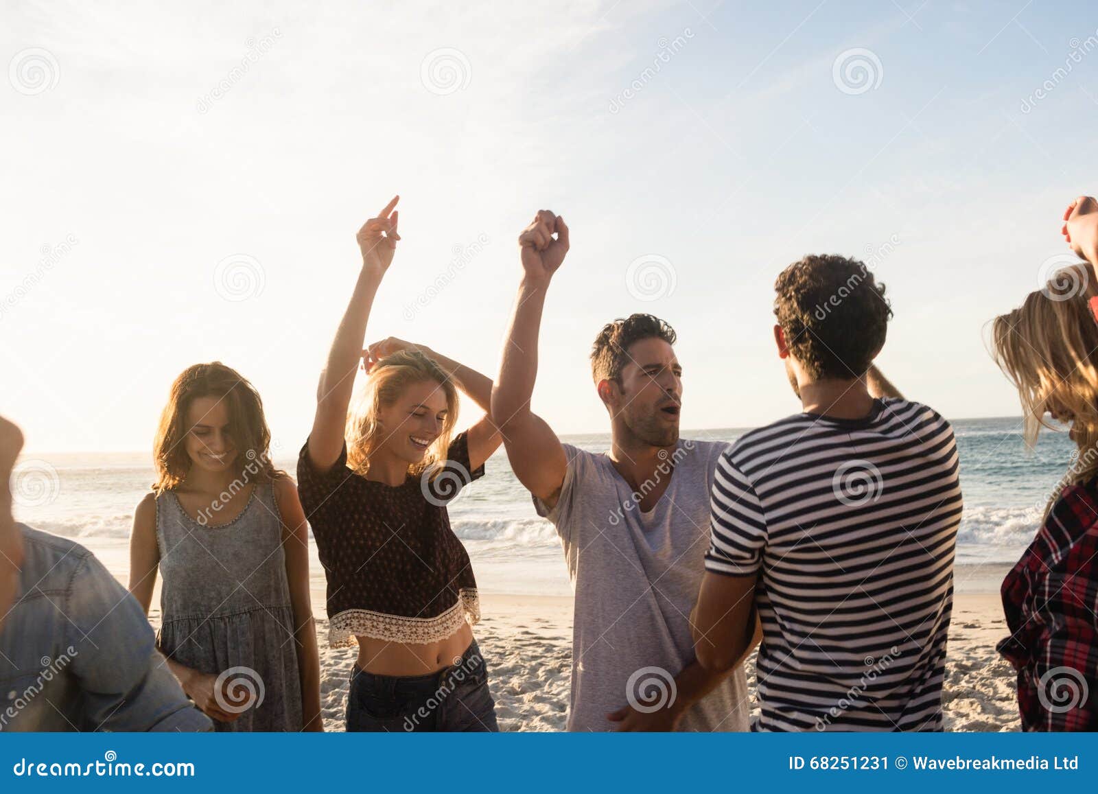 Happy Friends Dancing Together Stock Image - Image of friend ...