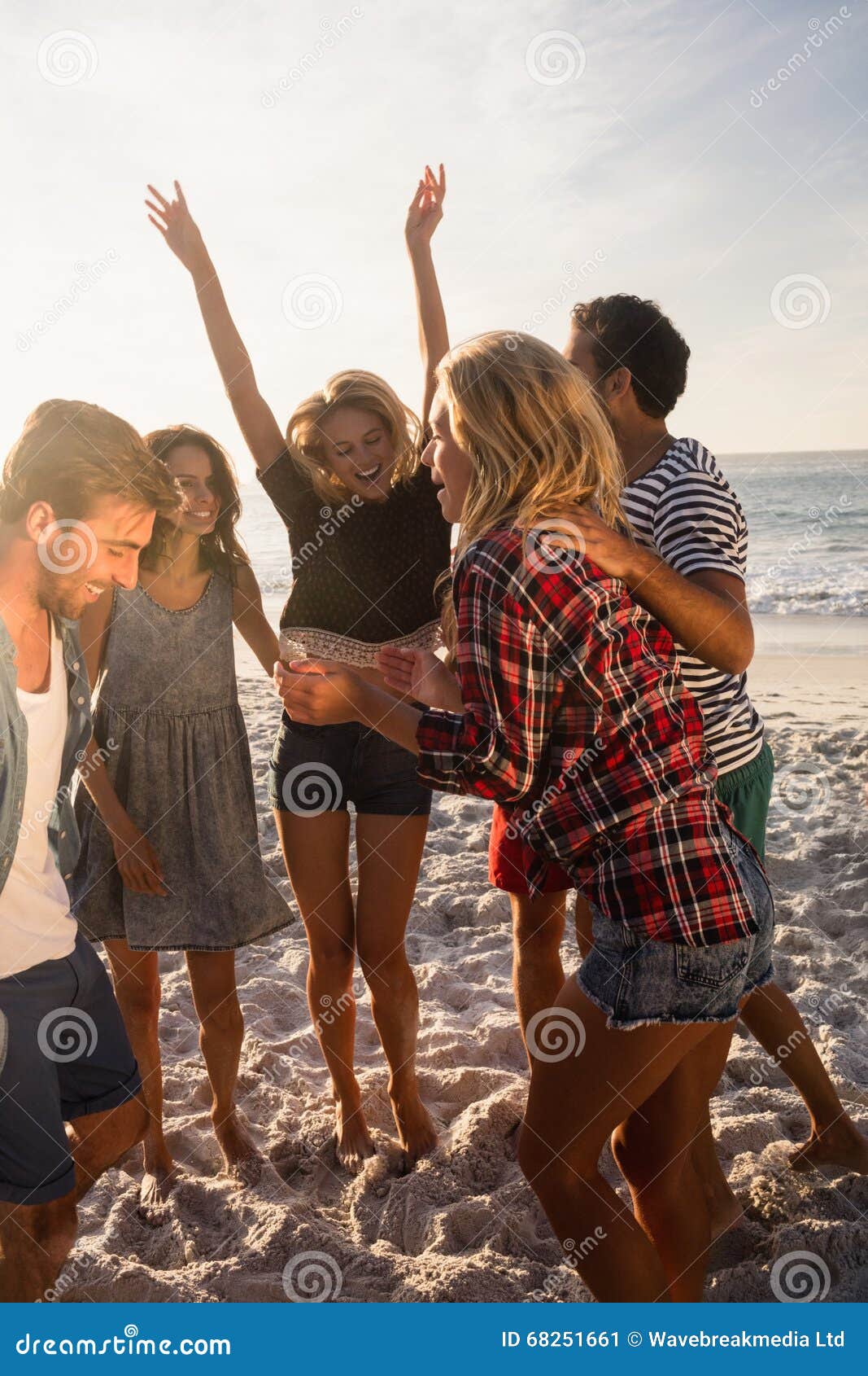 Happy Friends Dancing Together Stock Image - Image of friendship ...