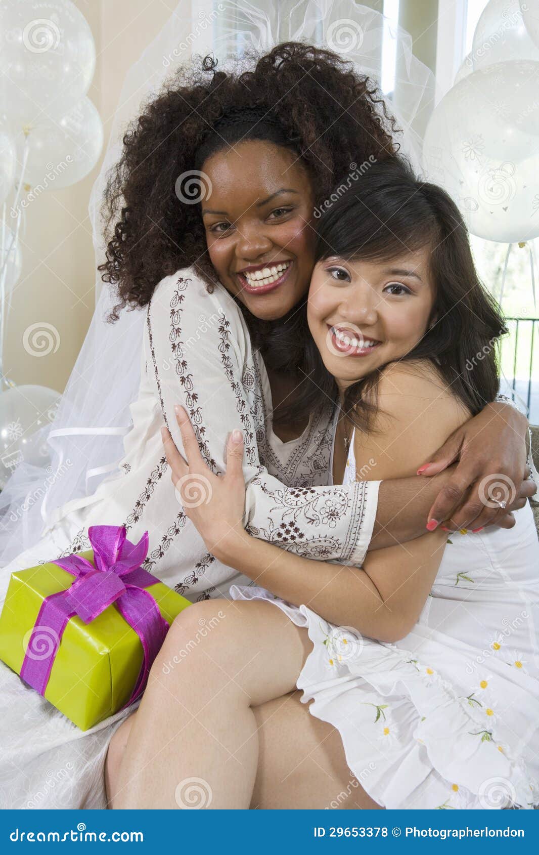 Happy Friends Embracing Each Other Stock Photo - Image of ethnic ...