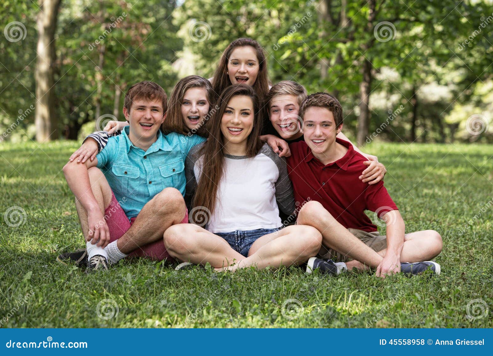 Happy Friends Embracing stock photo. Image of pleasant - 45558958