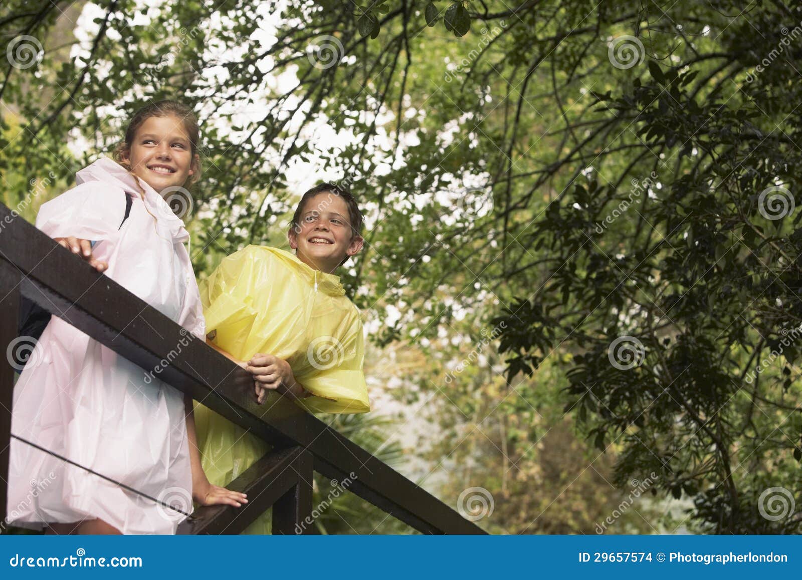 Happy Friends on a Field Trip Stock Photo - Image of forest ...