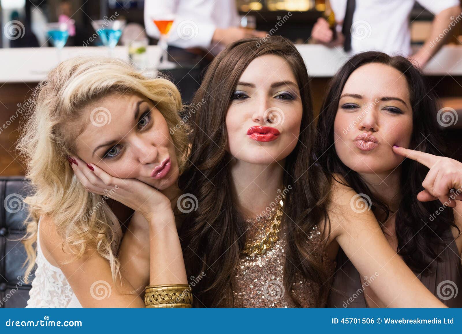 Happy Friends Making Silly Faces Stock Photo - Image of mixedrace ...