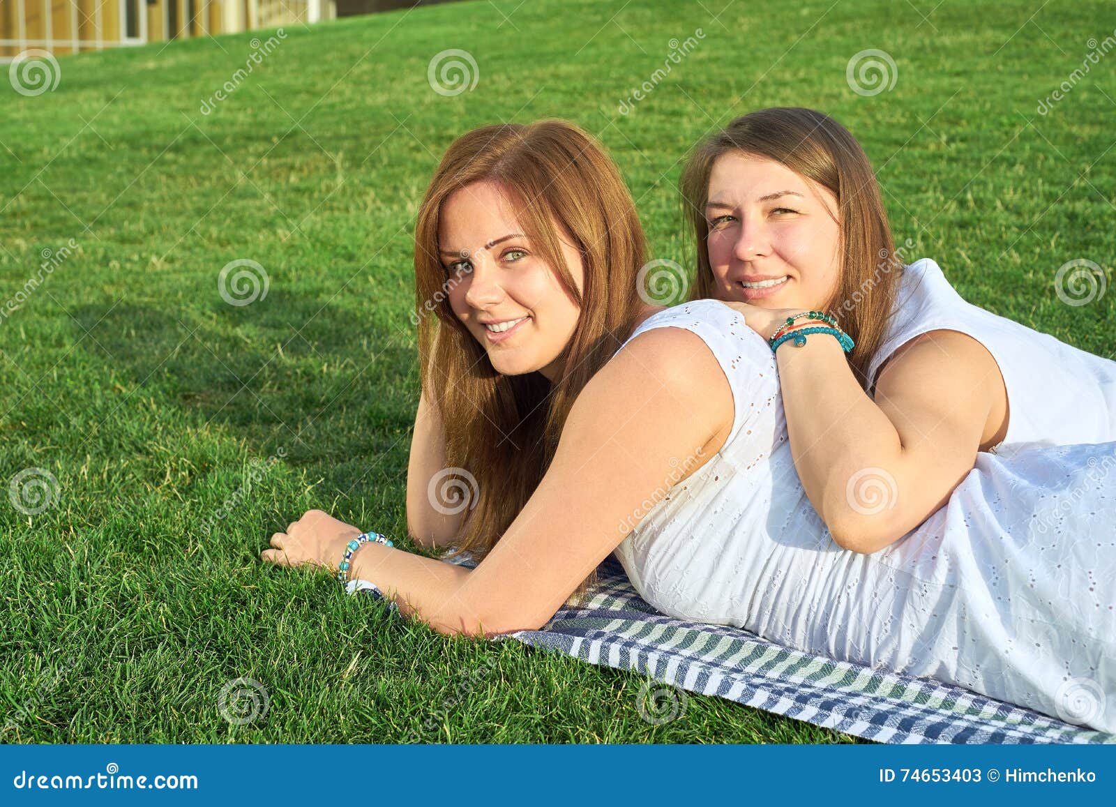 Happy friends in the park stock image. Image of flirt - 74653403