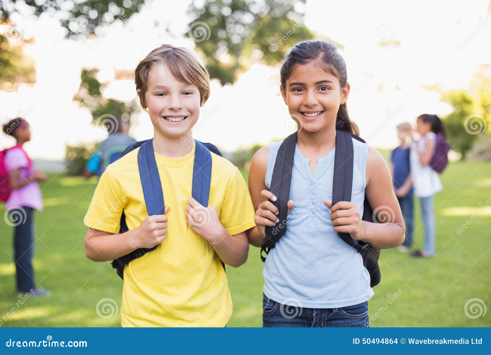 Happy Friends Playing in the Park Stock Photo - Image of childhood ...
