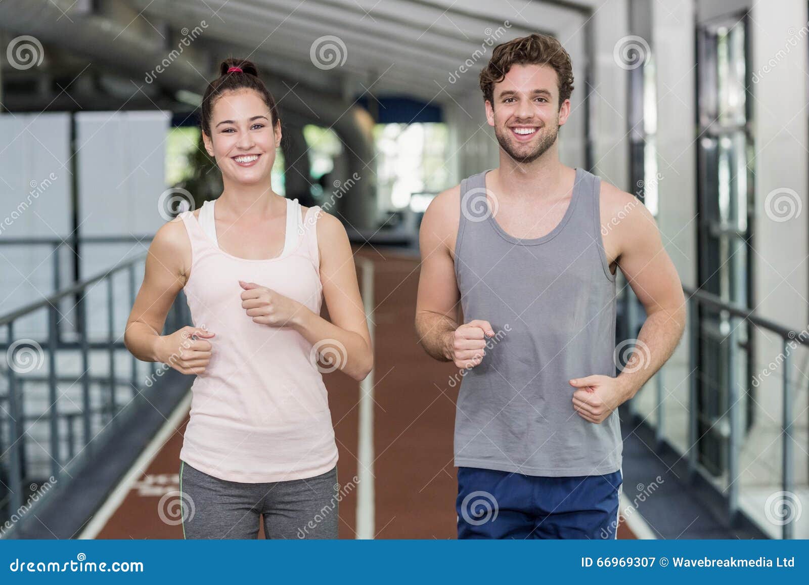 Happy Friends Running Together Stock Image - Image of attractive ...