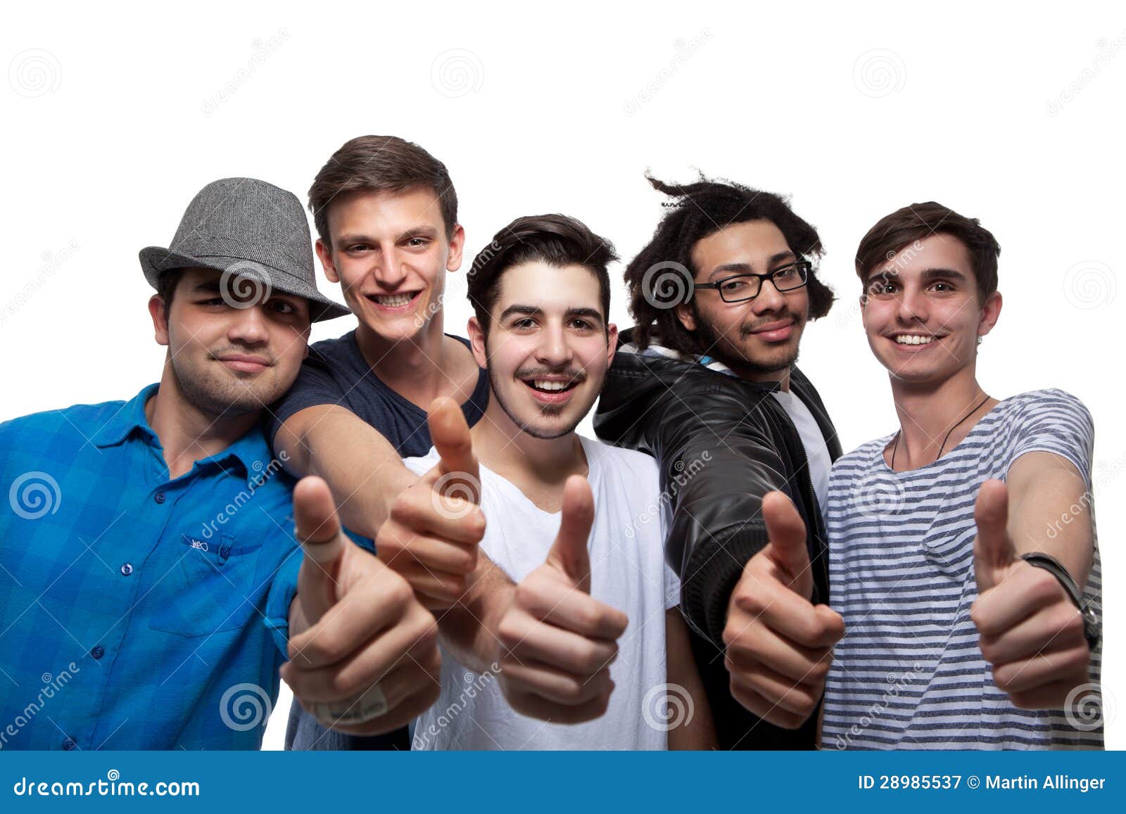 Happy Friends Showing Thumb Up Sign Stock Image - Image of happy, cheer ...