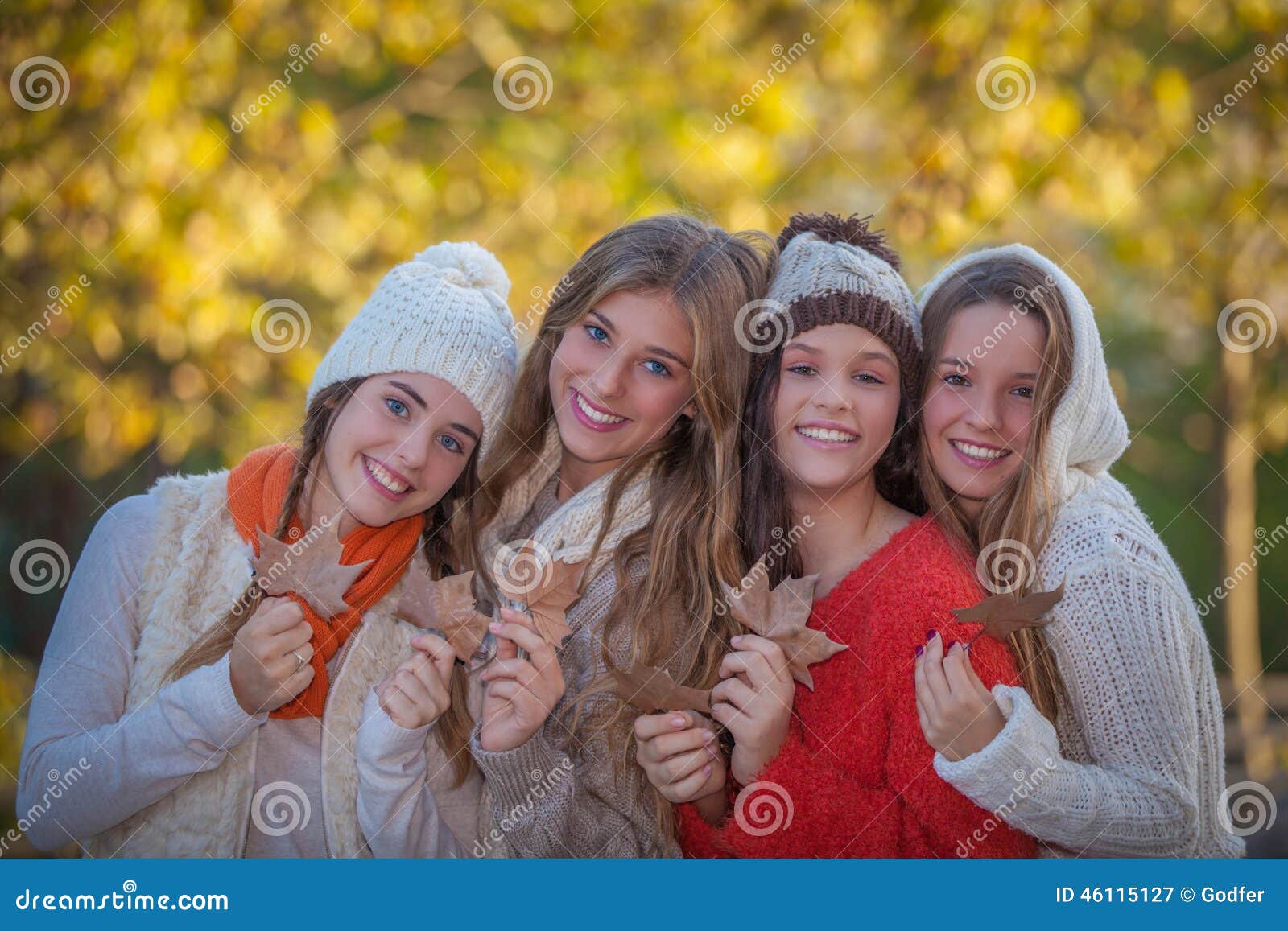 Happy Friends and Smiles in Autumn Stock Image - Image of teeth, white ...