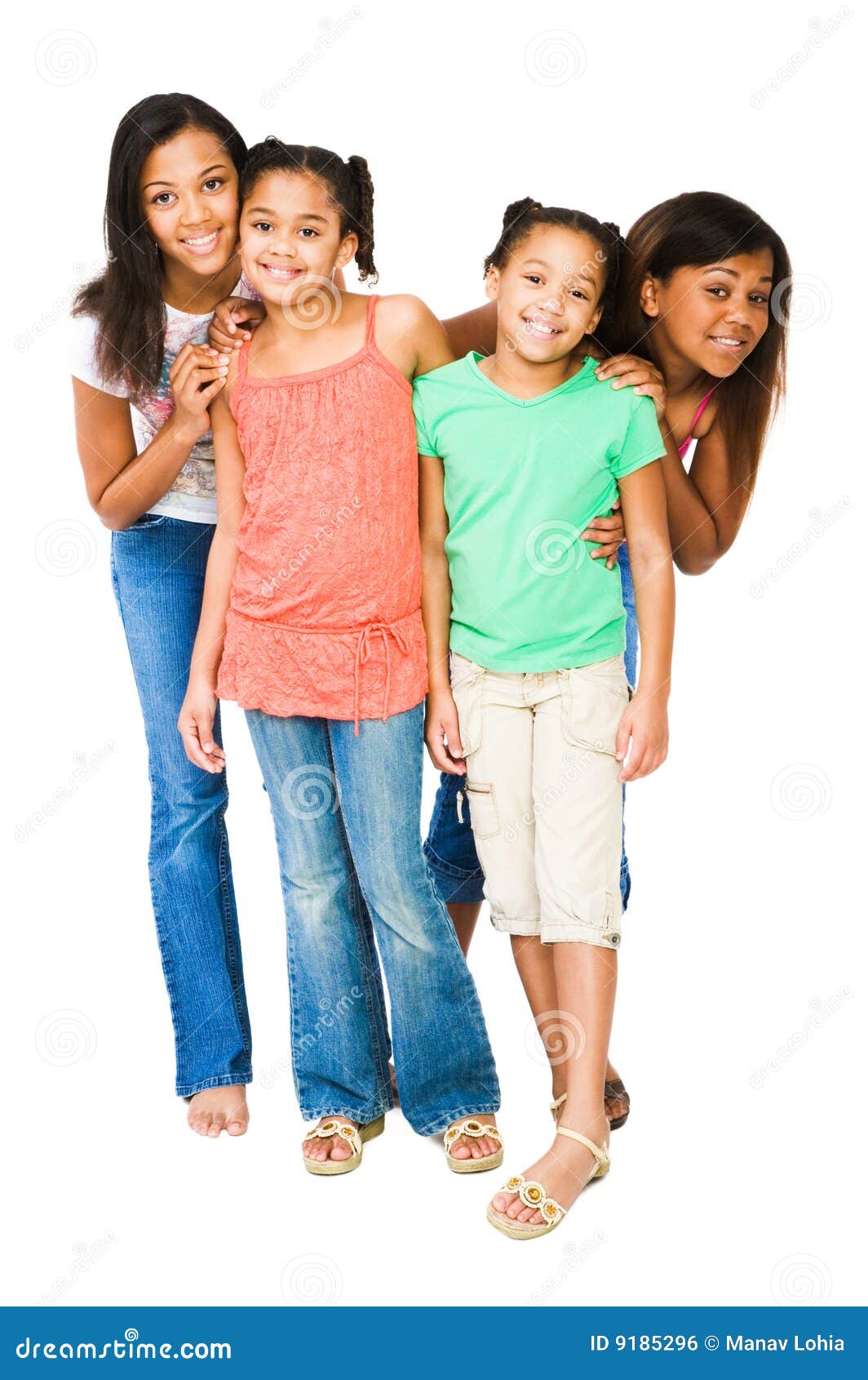 Happy friends standing stock photo. Image of isolated - 9185296
