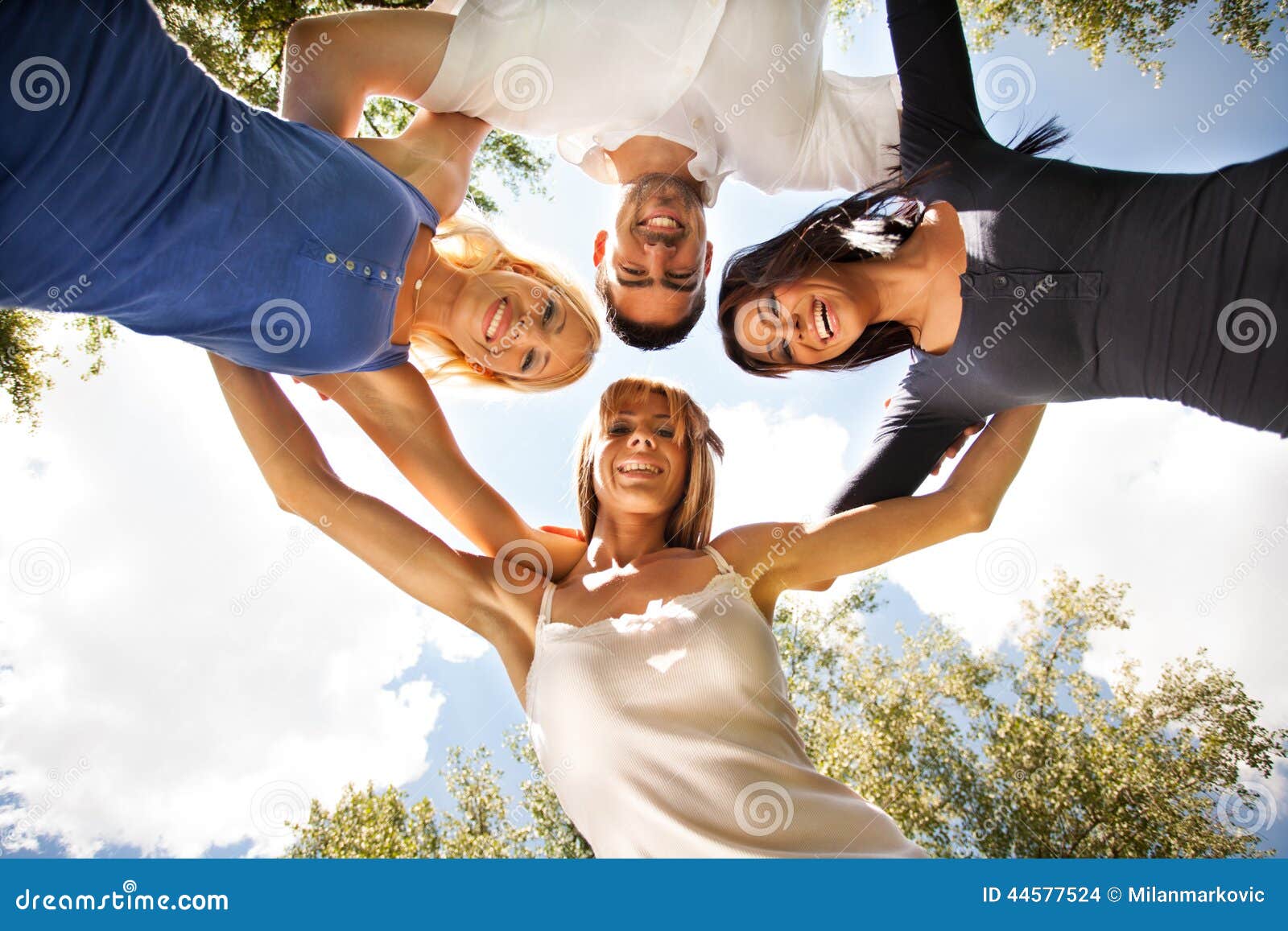 Happy friends stock photo. Image of park, playing, horizontal - 44577524