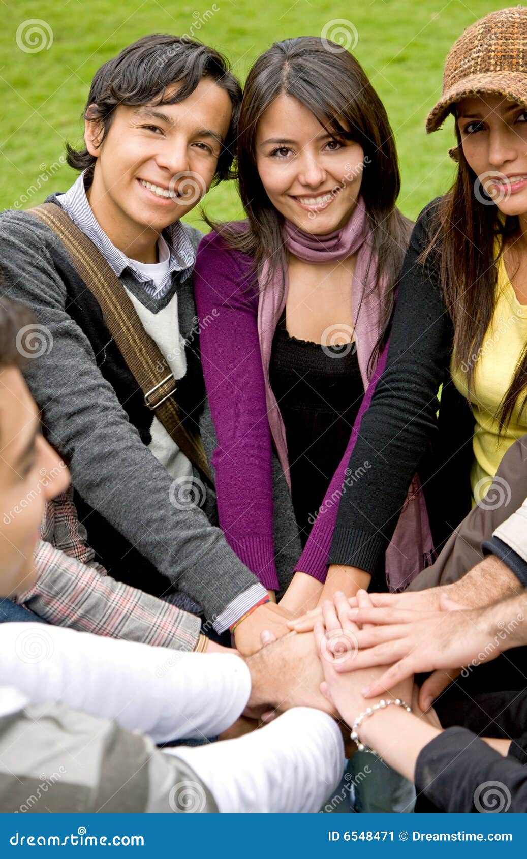 Happy friends teamwork stock image. Image of group, adults - 6548471