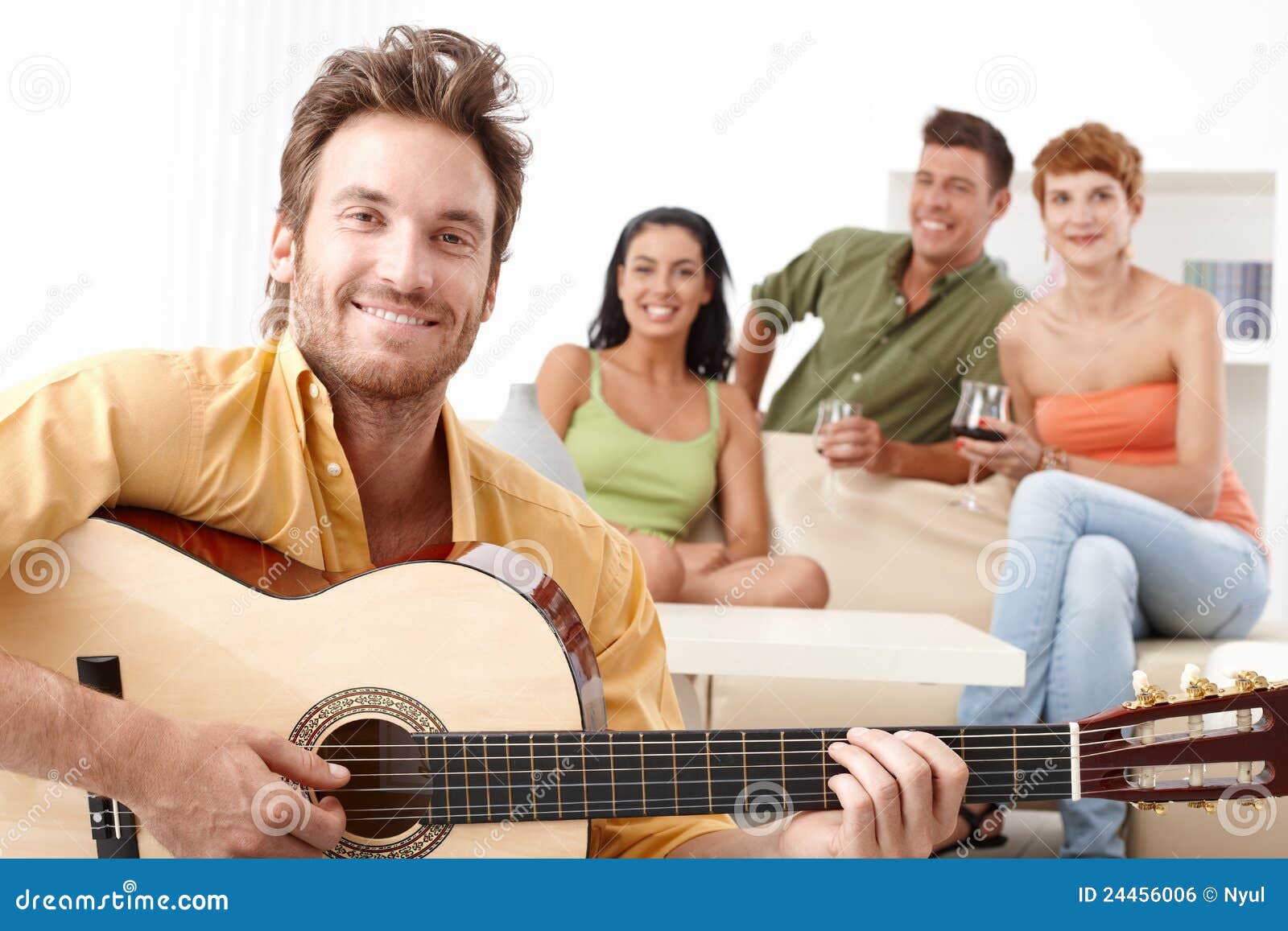 Happy friends together stock photo. Image of contact - 24456006