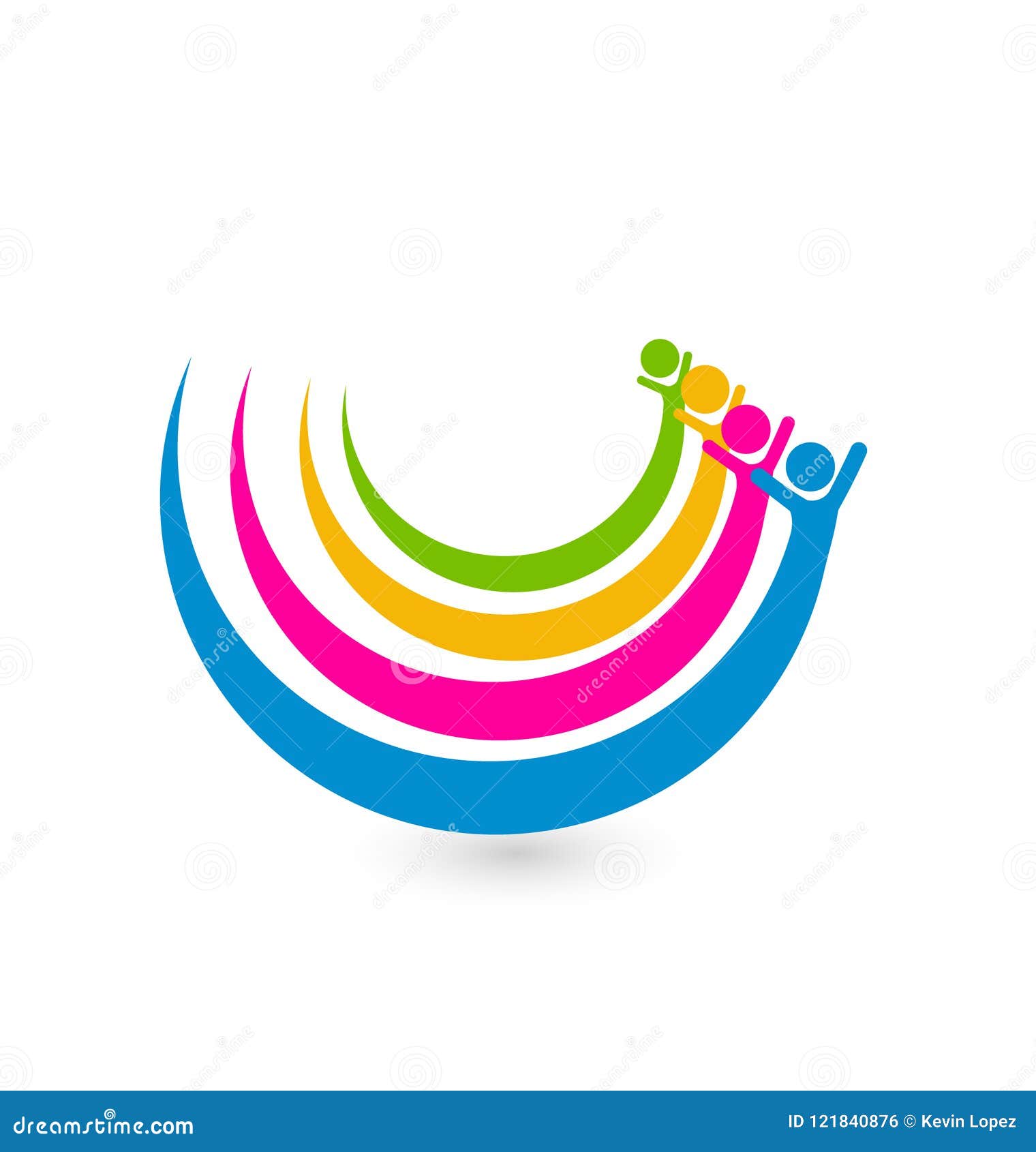 Happy Friends Unity Concept Vector Logo Stock Vector - Illustration of ...