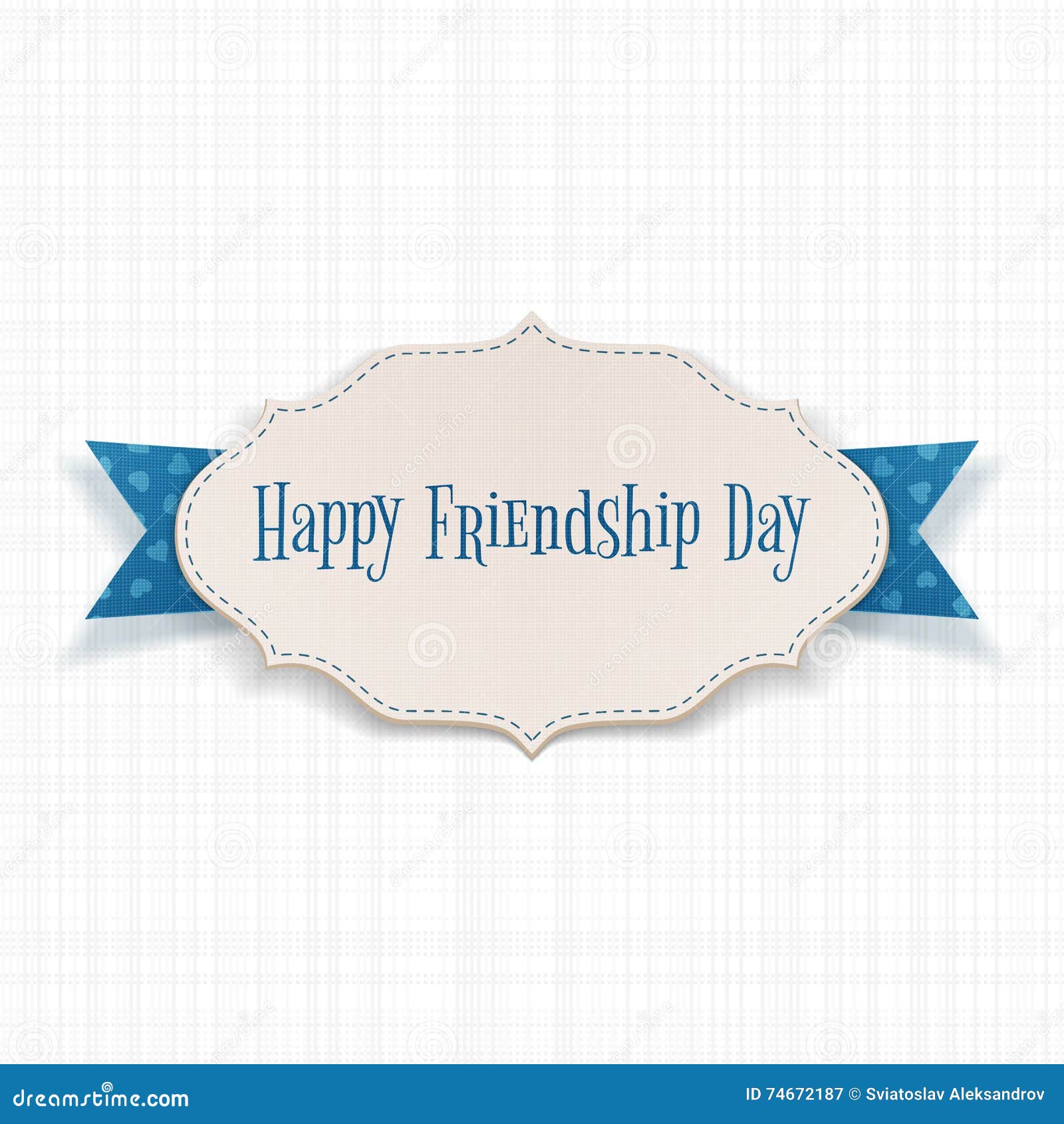 Happy Friendship Day Paper Label Stock Vector - Illustration of badge ...
