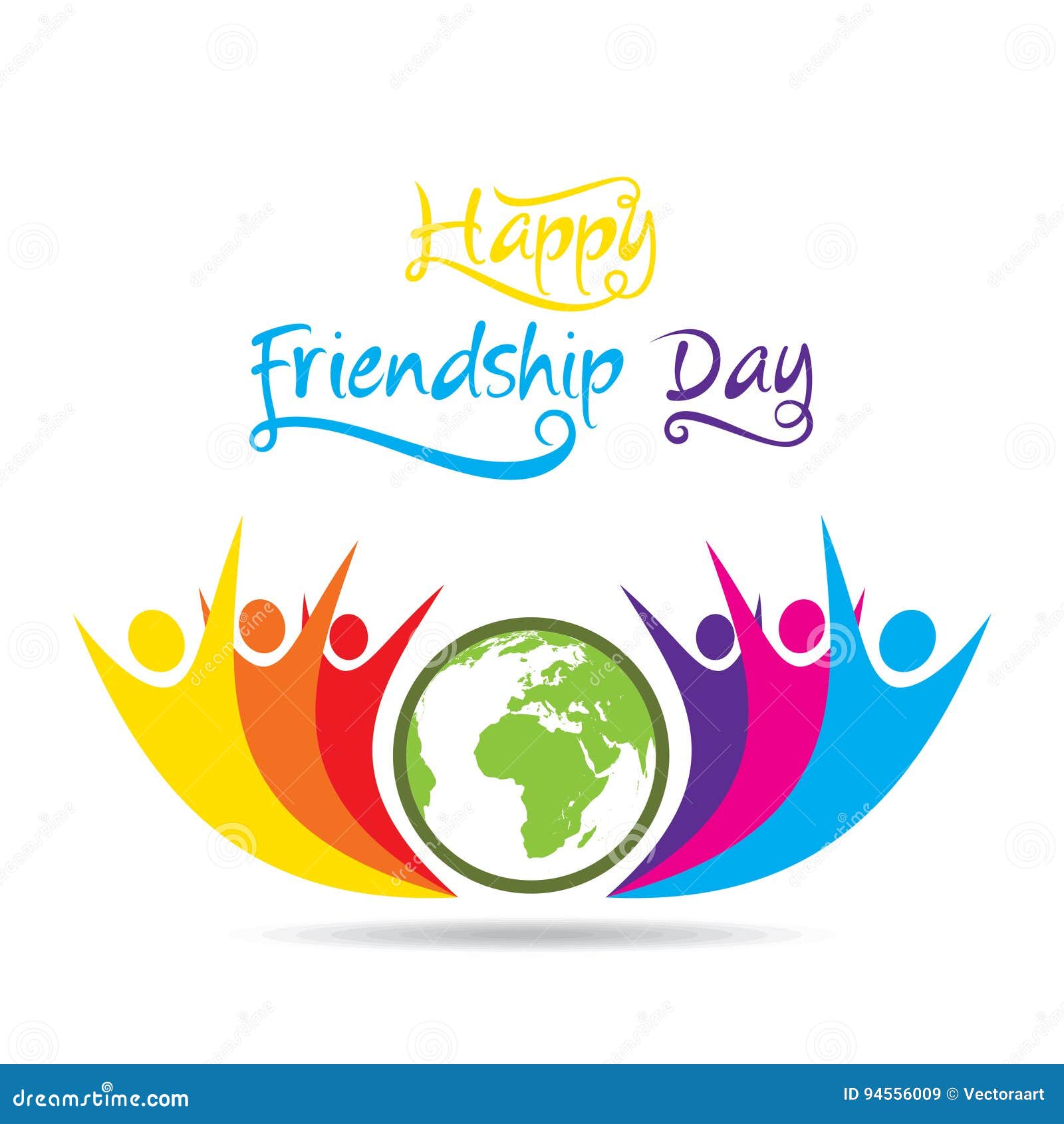 Happy Friendship Day Poster Design Stock Vector - Illustration of ...