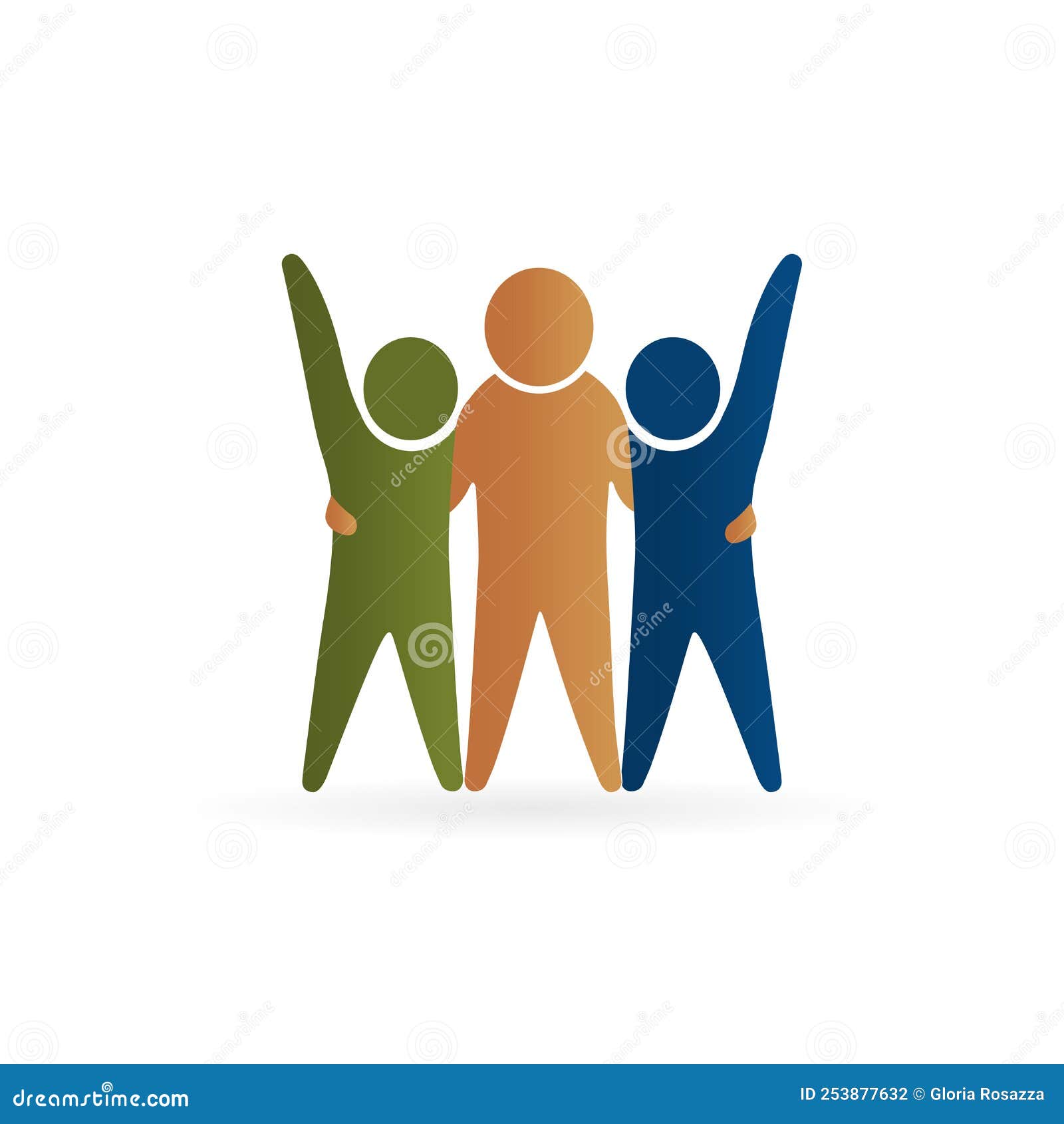 Happy Friendship Unity Hug Family People Logo Icon Vector Stock Vector ...