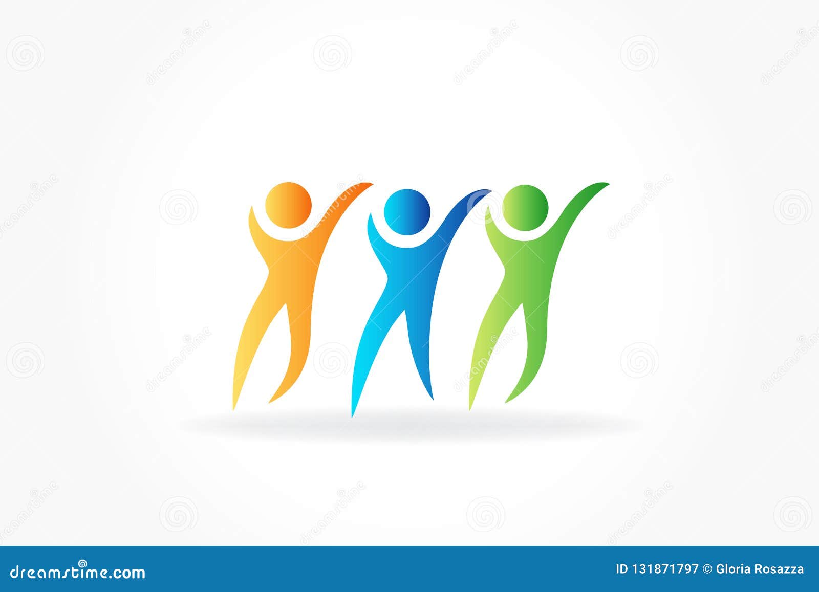 Happy Friendship People Logo Icon Vector Stock Vector - Illustration of ...