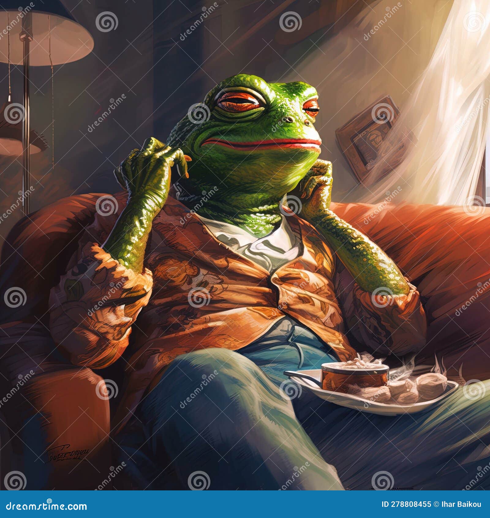 Contented Frog Stock Illustrations – 5 Contented Frog Stock ...