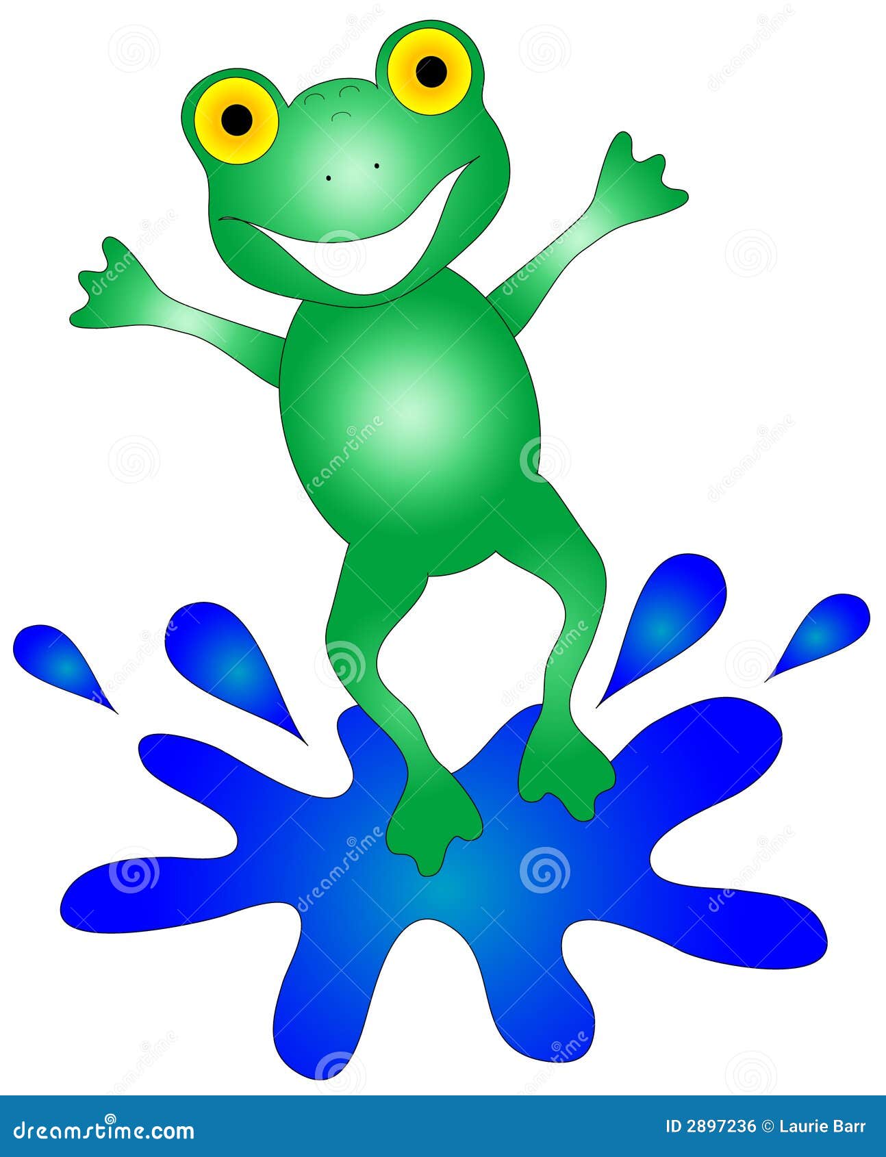Happy Frog , Coloring Book, Black And White Page Cartoon Vector ...