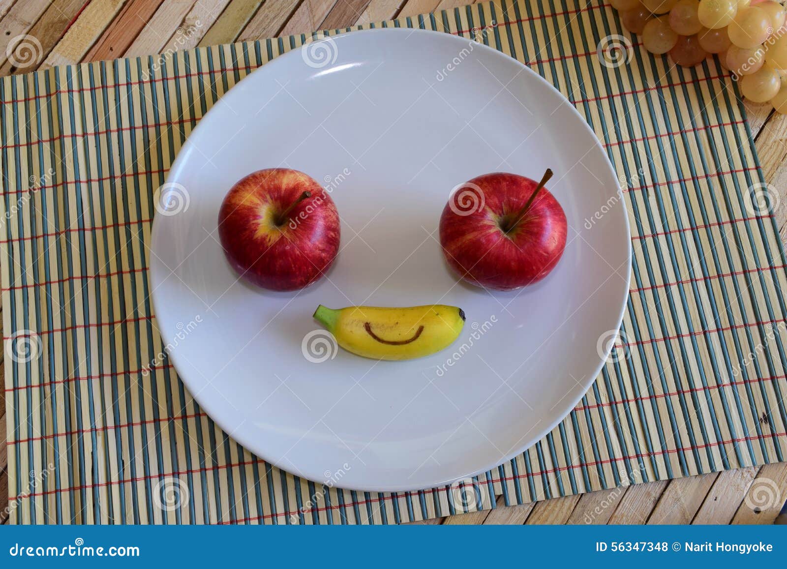 Happy fruit face stock photo. Image of natural, clean - 56347348