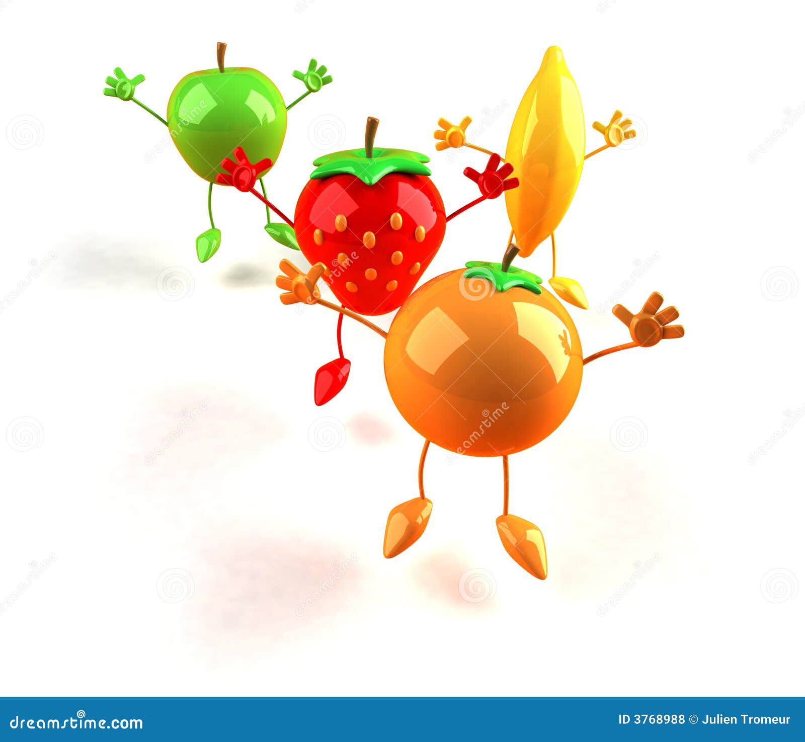Happy fruits stock illustration. Illustration of ingredient - 3768988
