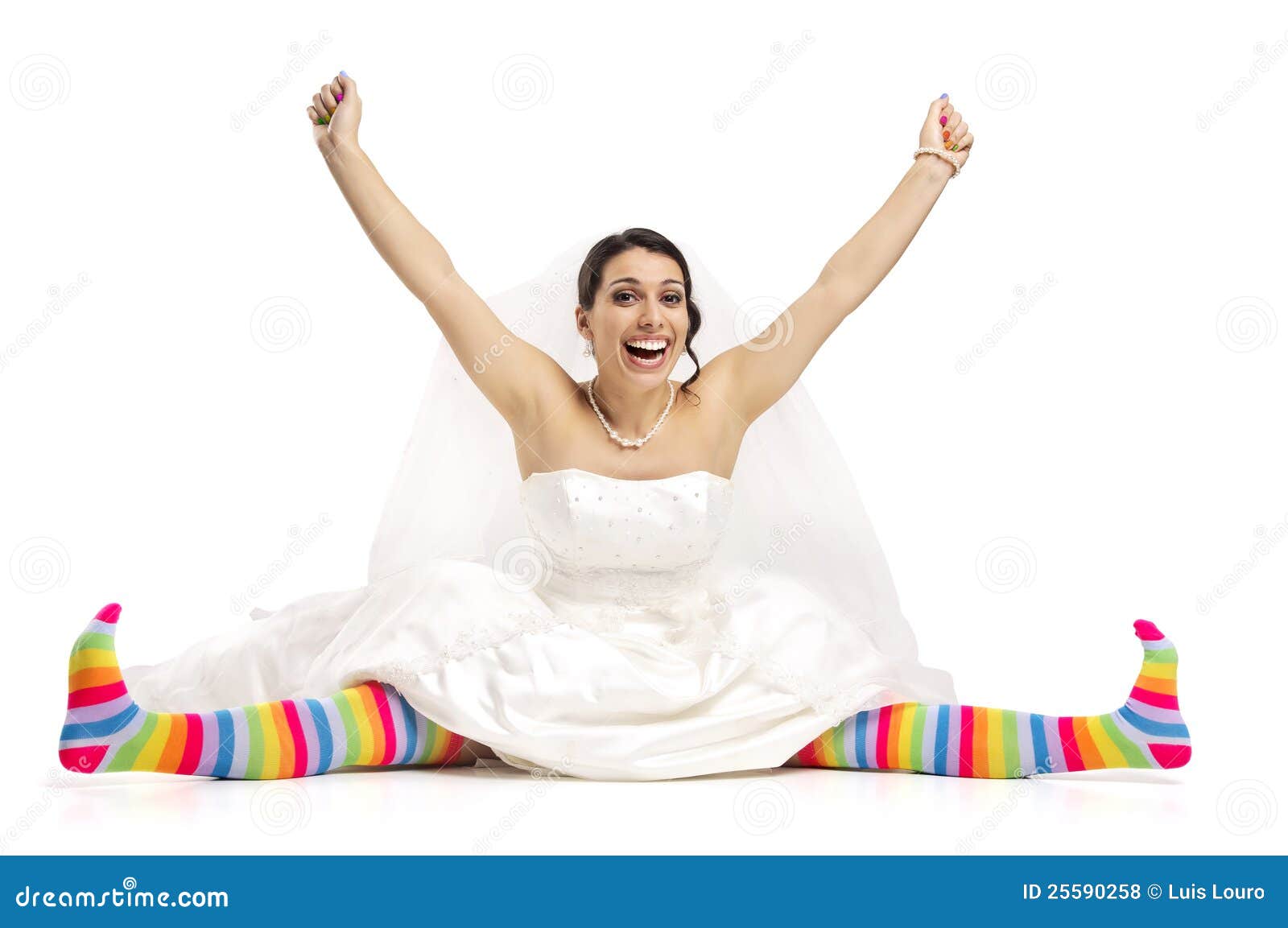 Happy fun bride stock photo. Image of cute, modern, fashion - 25590258