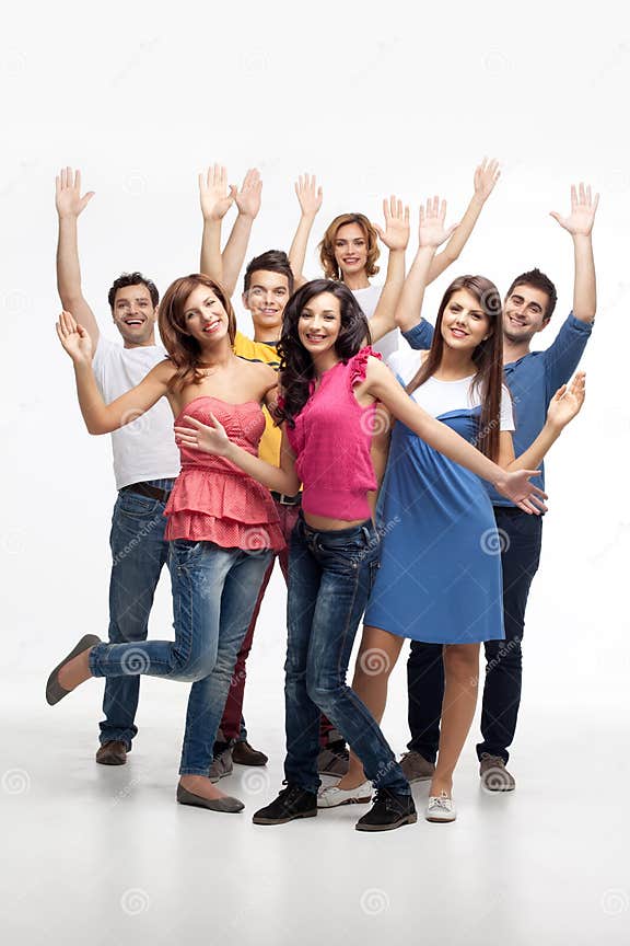 Happy fun group of friends stock image. Image of smily - 20287183