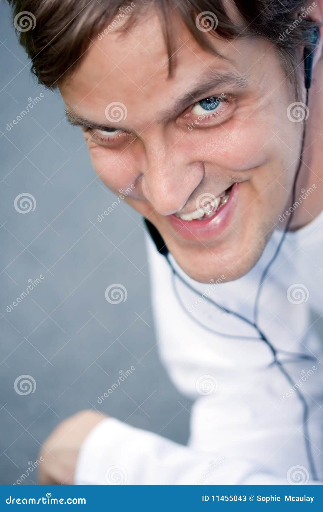 Happy fun guy on his phone stock image. Image of portrait - 11455043