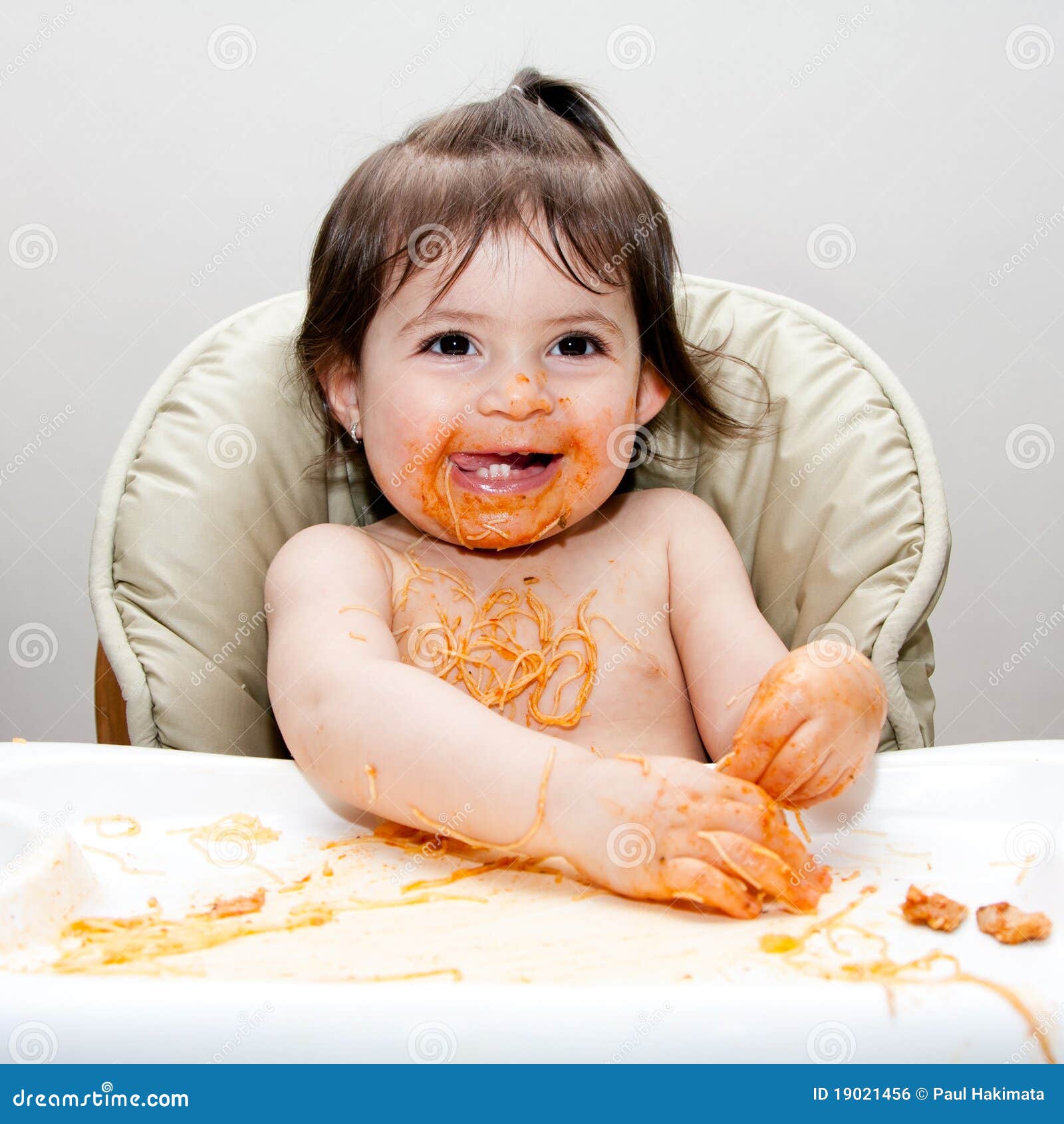 Happy fun messy eater stock photo. Image of mess, child - 19021456