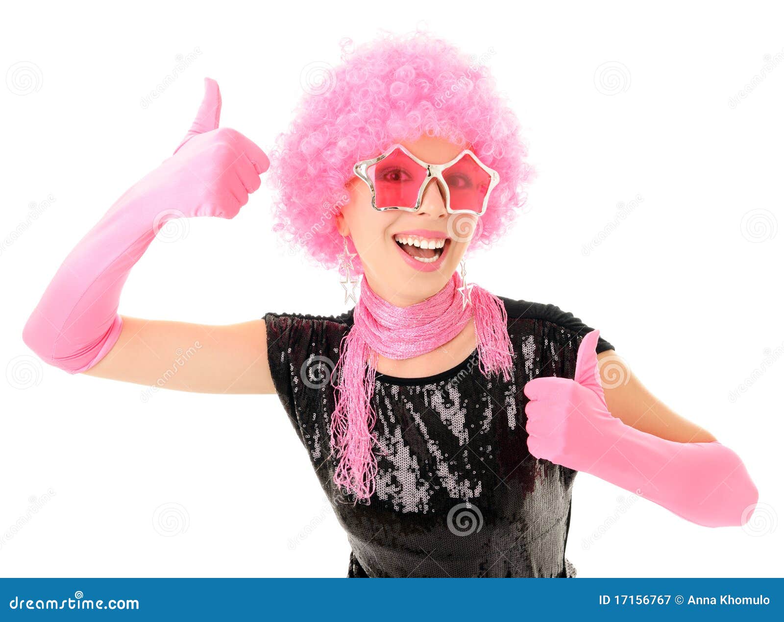 Happy funky girl stock image. Image of portrait, beautiful - 17156767